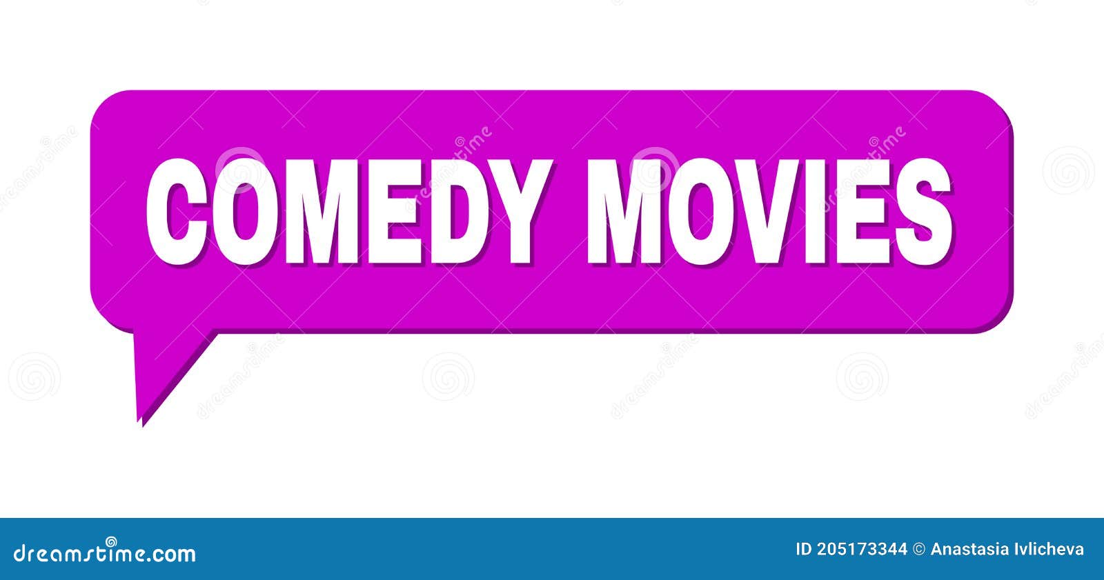Chat COMEDY MOVIES Colored Cloud Message Stock Vector - Illustration of ...