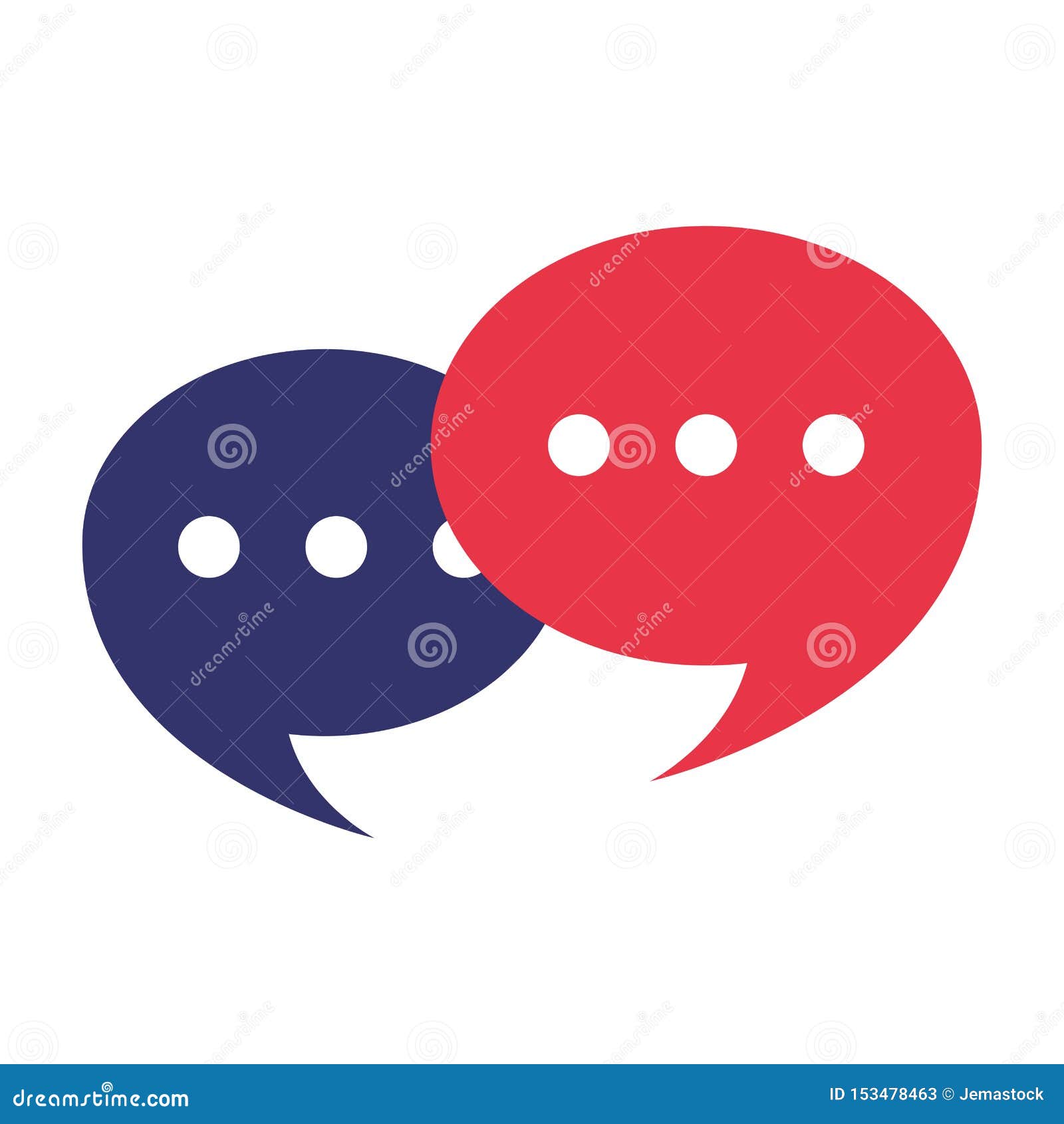 Chat Comic Speech Bubbles Cartoon Stock Vector - Illustration of round ...