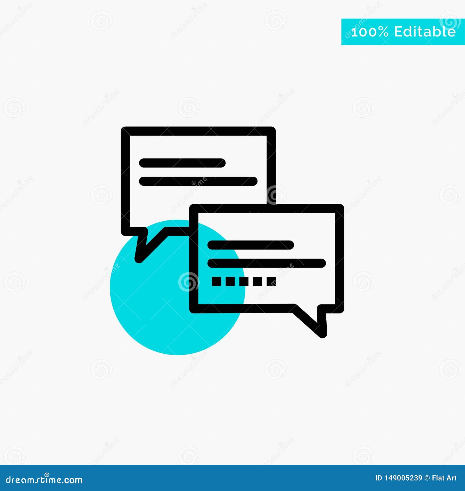 Chat, Comment, Message, Education Turquoise Highlight Circle Point ...
