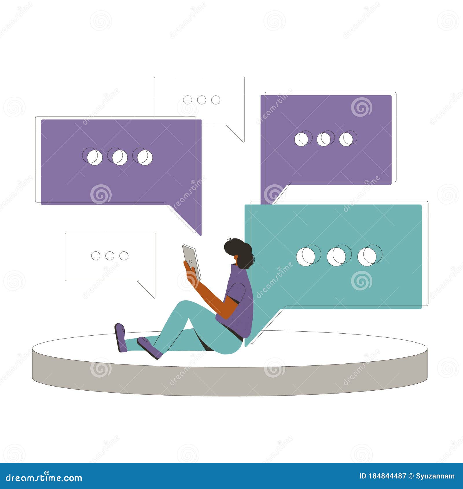 Chat Comment Social Media Concept. Vector Design Stock Vector ...