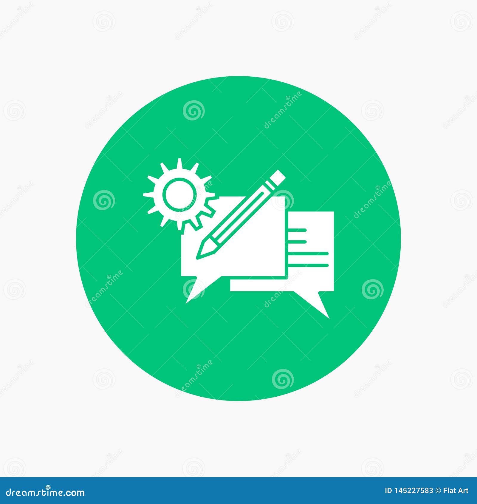 Chat, Communication, Discussion, Setting, Message White Glyph Icon in ...