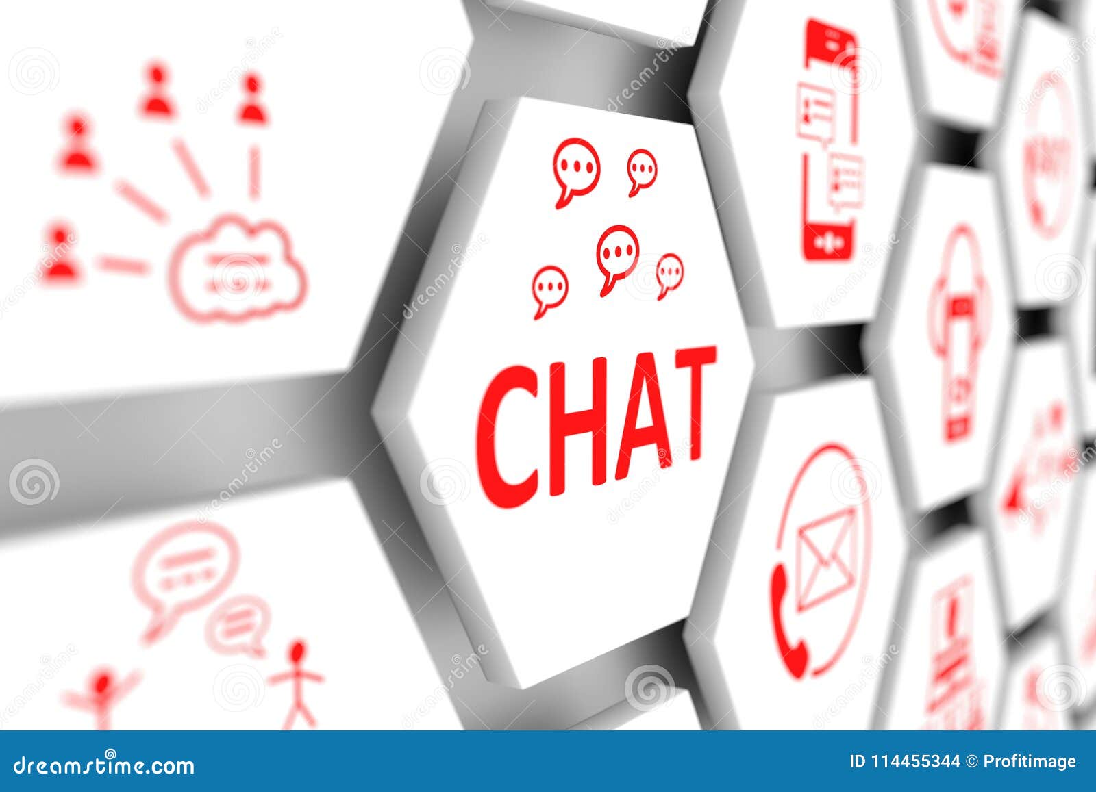 CHAT concept stock illustration. Illustration of technology - 114455344