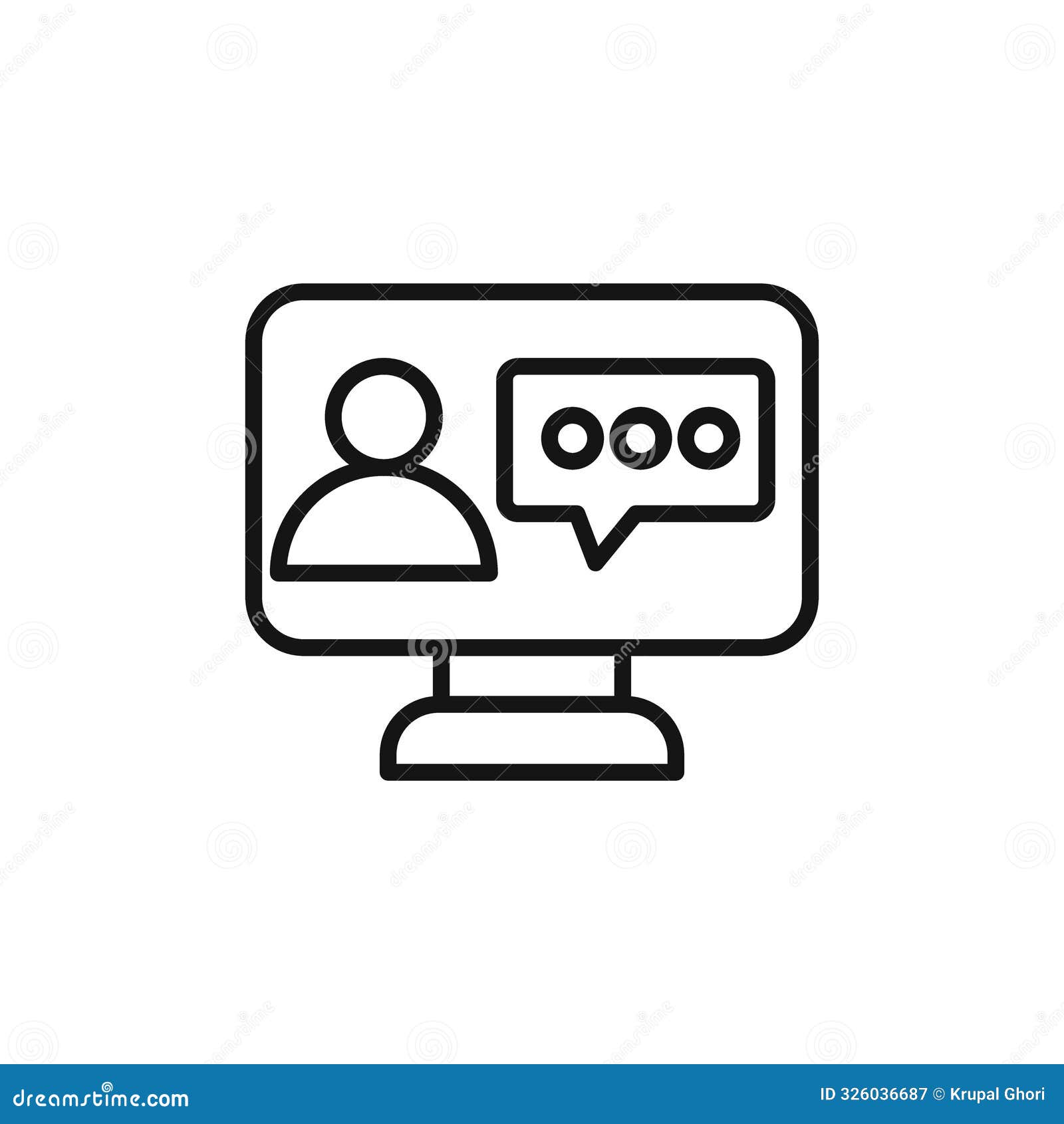 Chat Consultation Logo Sign Vector Outline Stock Illustration ...