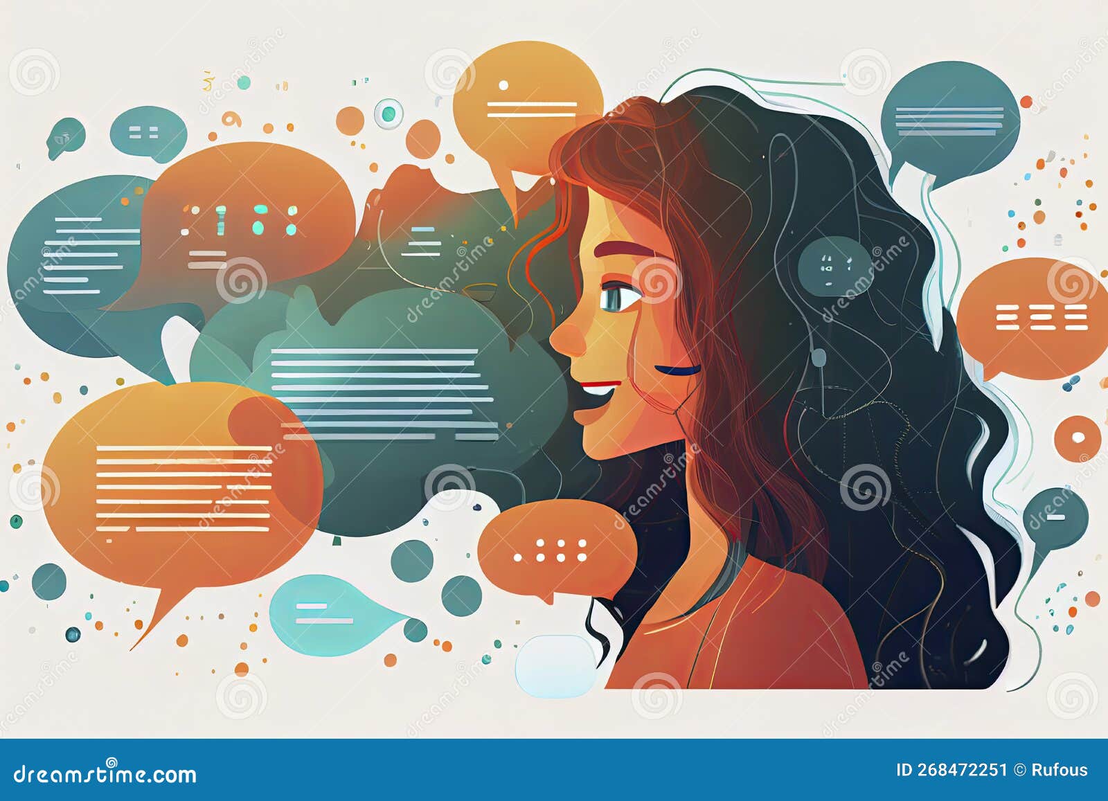 Chat Conversation of a Girl with AI or Artificial Intelligence Using ...