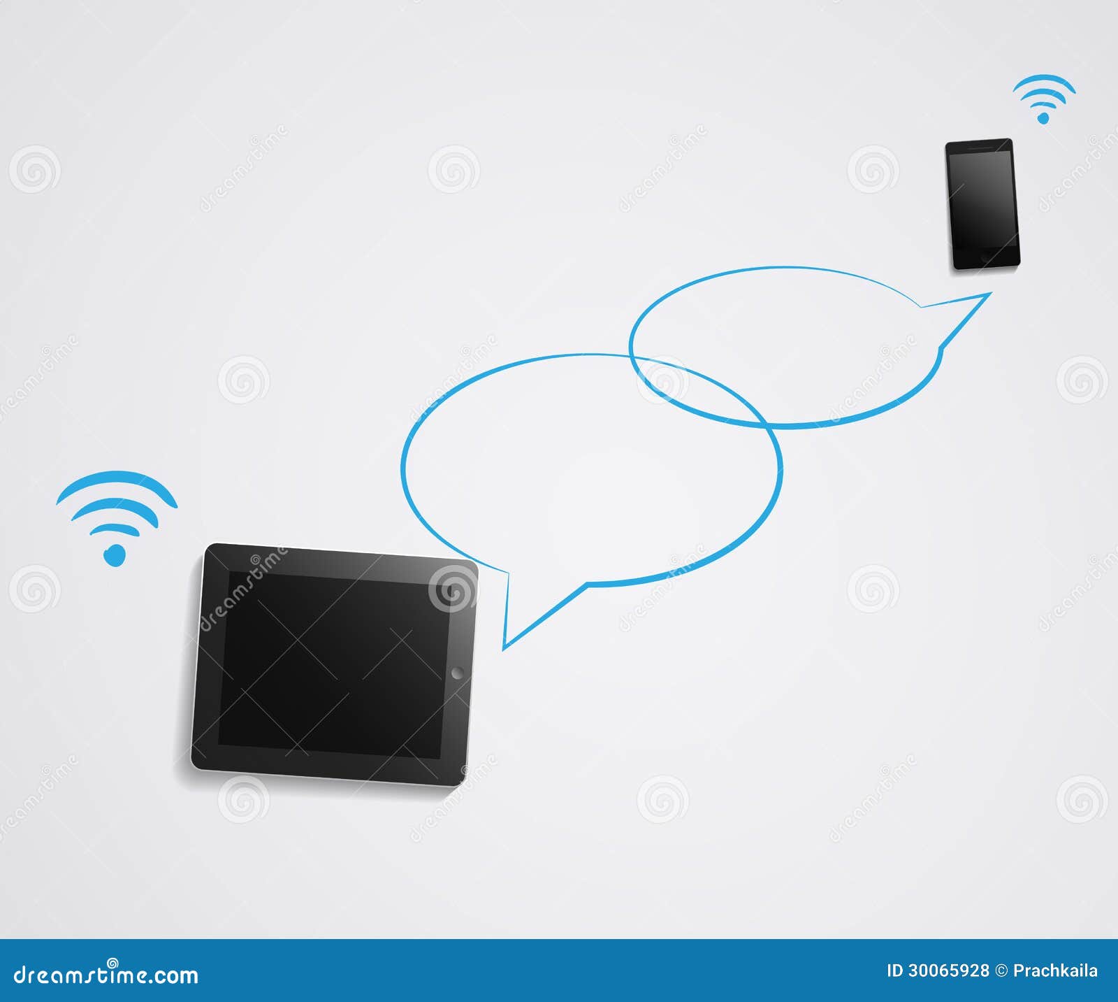 Chat Conversation on Smartphone and Tablet Stock Vector - Illustration ...