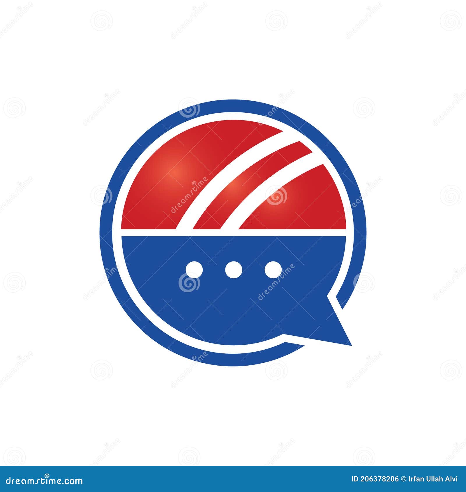 Chat Cricket Vector Logo Design Template. Stock Vector - Illustration ...