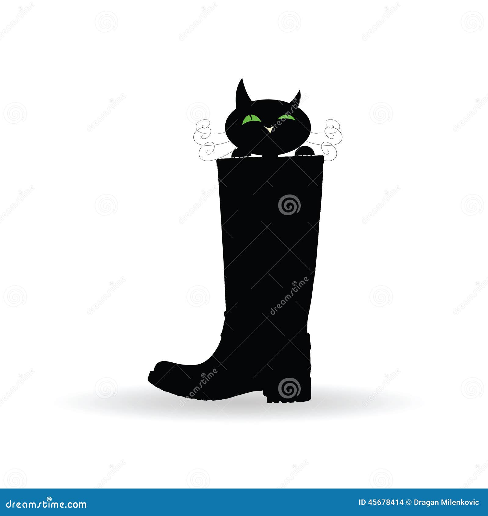 Chat Dans L'illustration De Vecteur De Botte Illustration de Vecteur ...