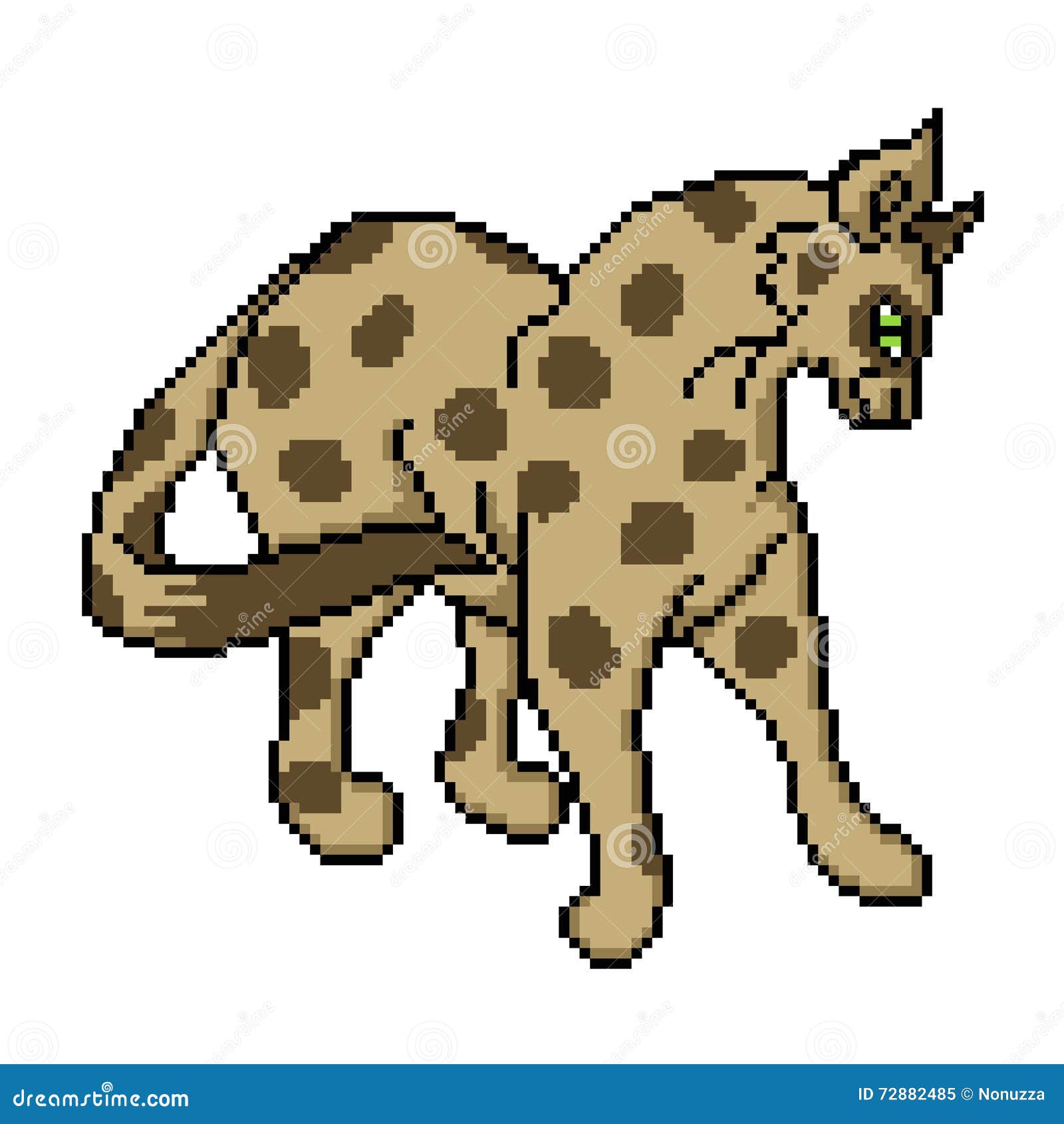 Chat de pixel illustration de vecteur. Illustration du images - 72882485