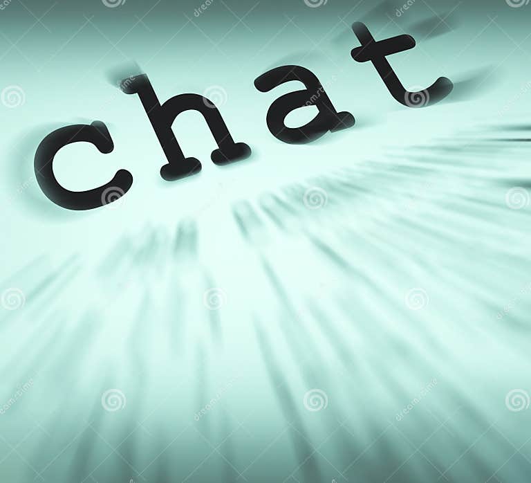 Chat Definition Displays Online Communication or Text Talking Stock ...