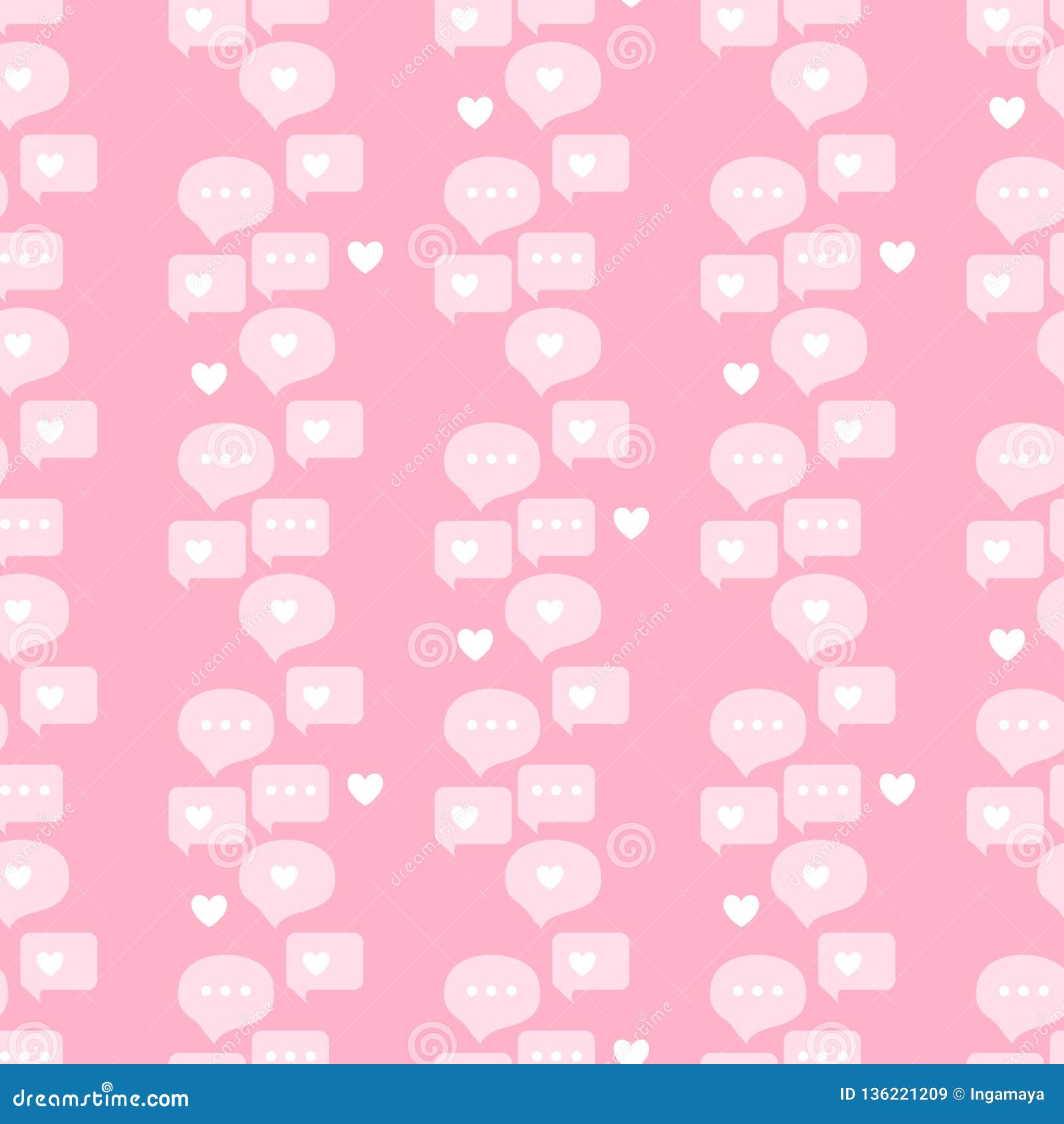Chat Dialog Speech Clouds Seamless Pattern. Vector Illustration ...