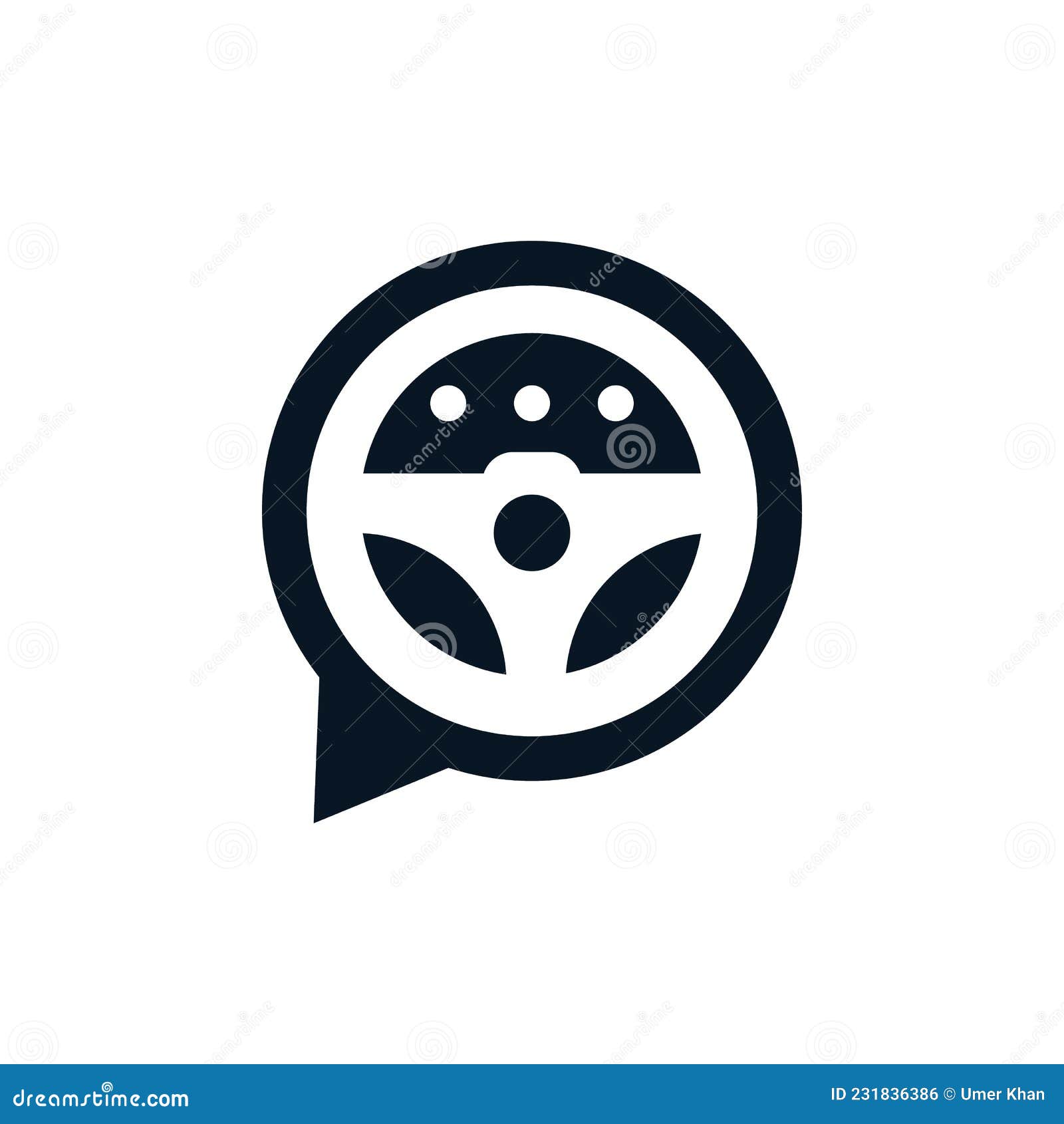 Chat Driver Vector Logo Template Illustration. Stock Vector ...