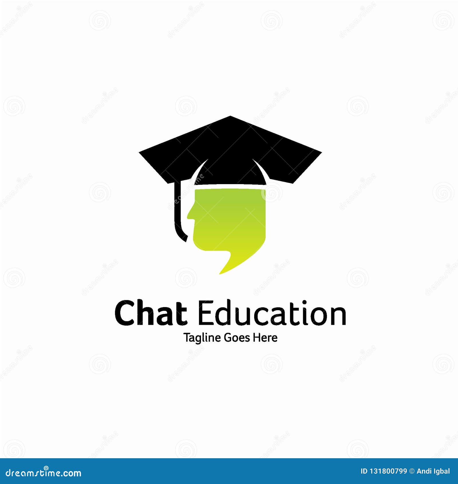 Chat Education Logo Design Concept, Education Logo Template Stock ...