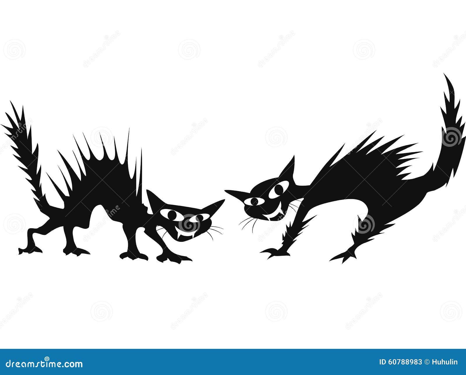 Chat effrayant illustration de vecteur. Illustration du crainte - 60788983