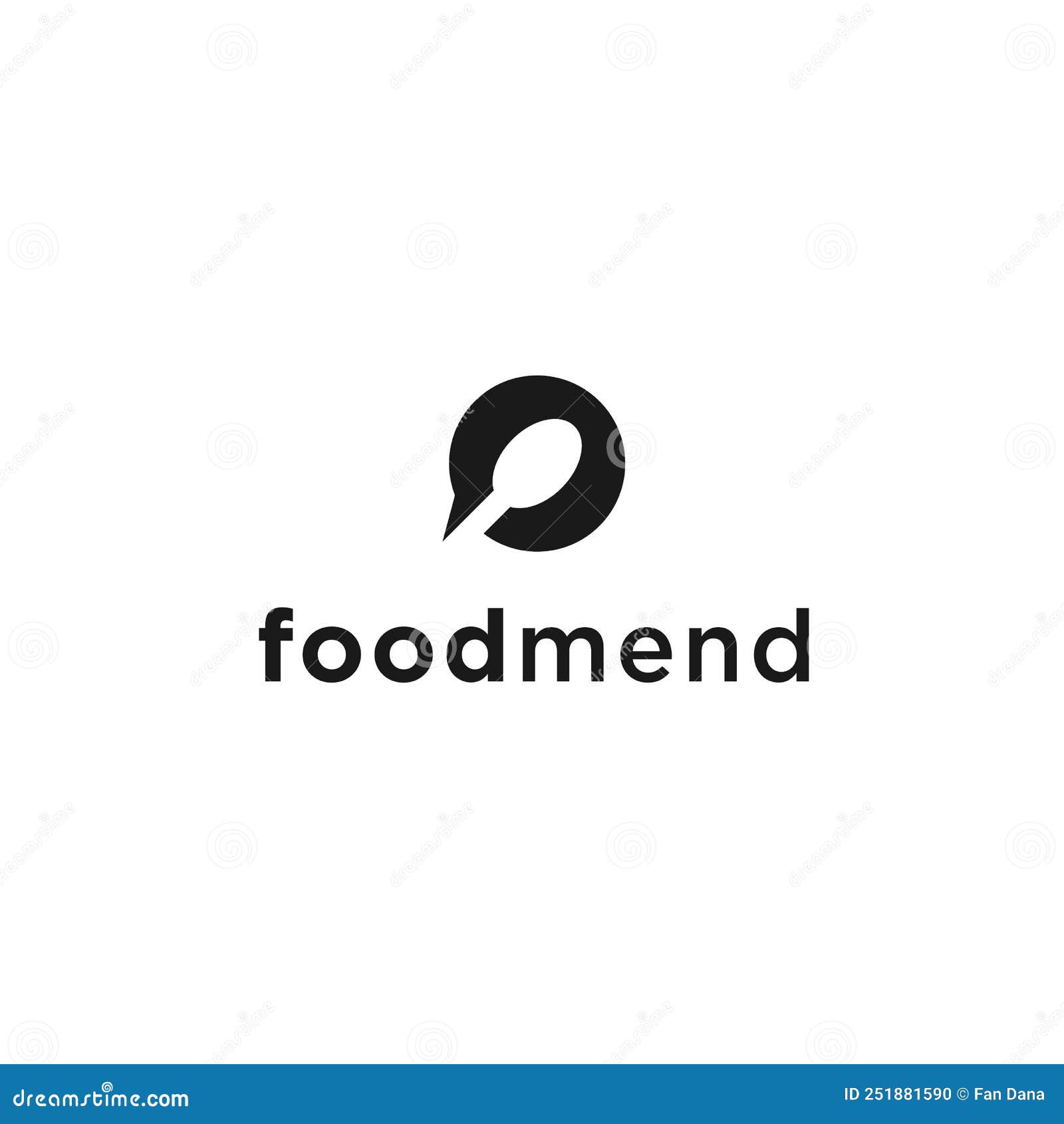 Chat Food Logo Design Vector Illustration Stock Vector - Illustration ...