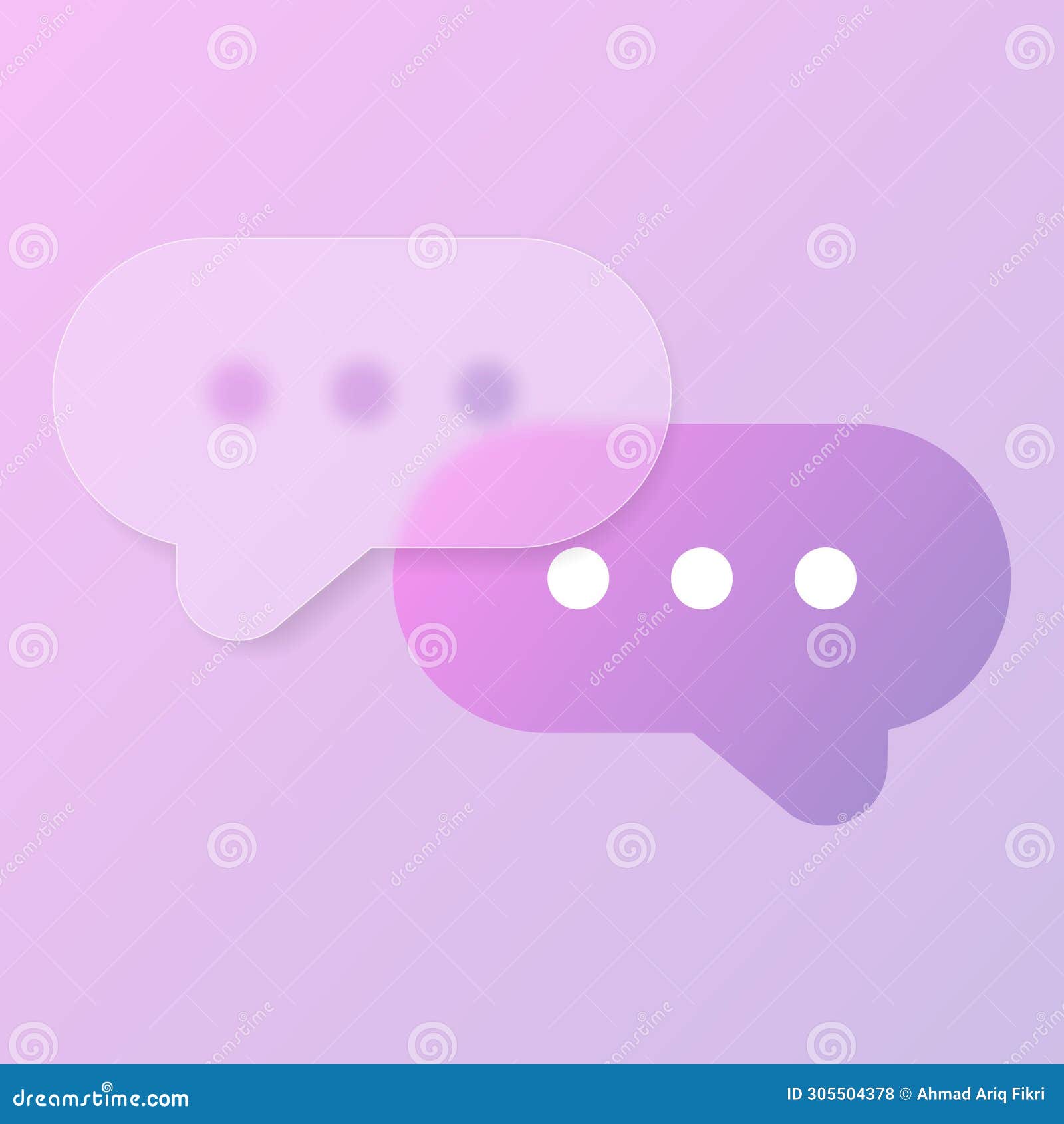 Chat Glass Morphism Style Icon. Chat Transparent Glass Stock ...