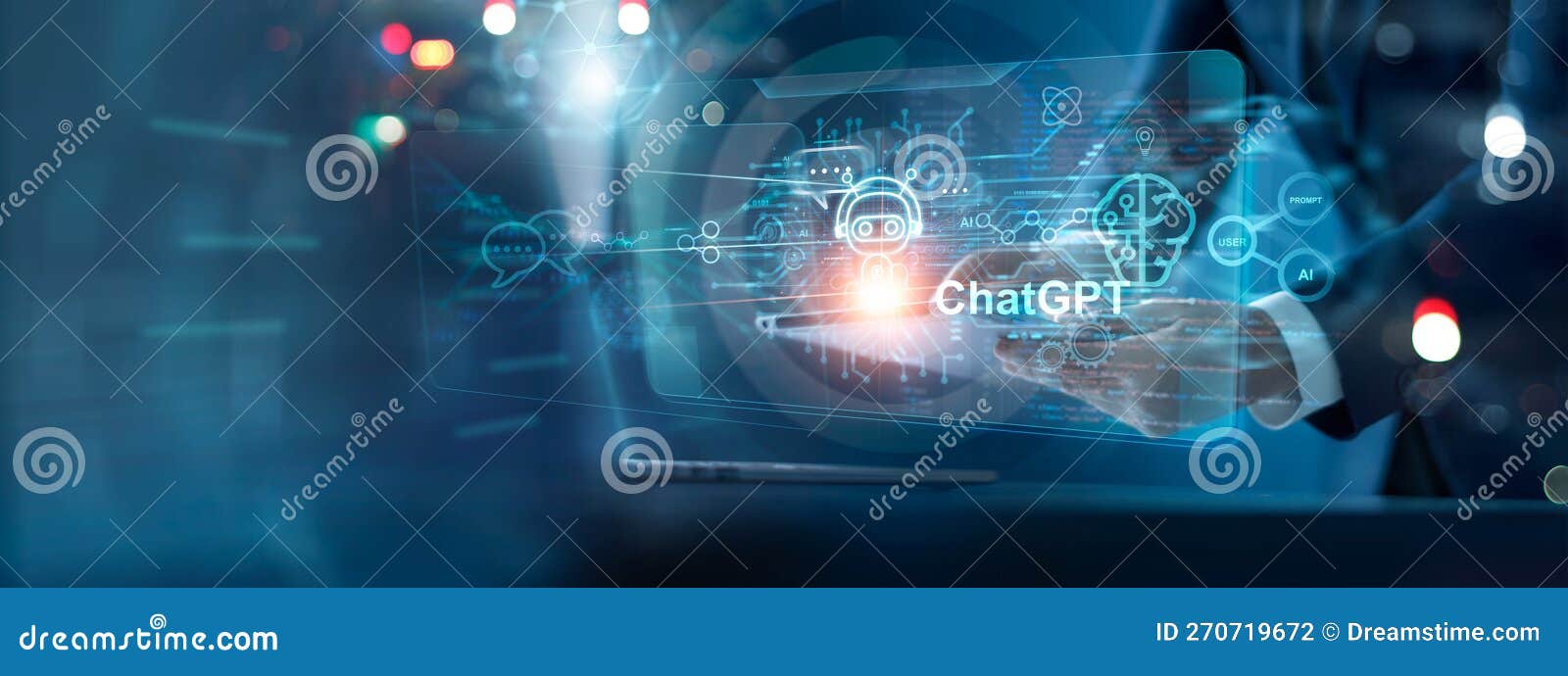 Chat GPT. Ai Chat Bot Communicate and Interact To Businessman Provide ...