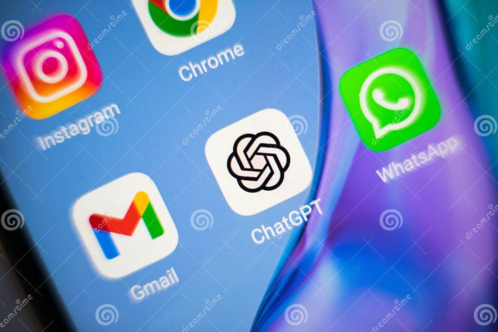 Chat GPT Application Icon on Smartphone Editorial Stock Image - Image ...