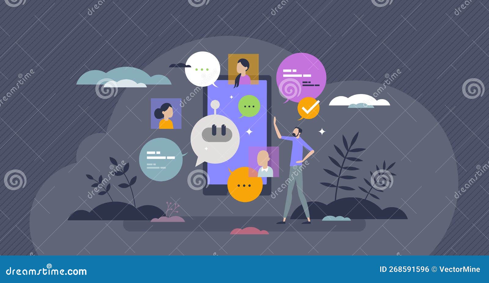 Chat GPT and Artificial Intelligence Talking Service Tiny Person ...