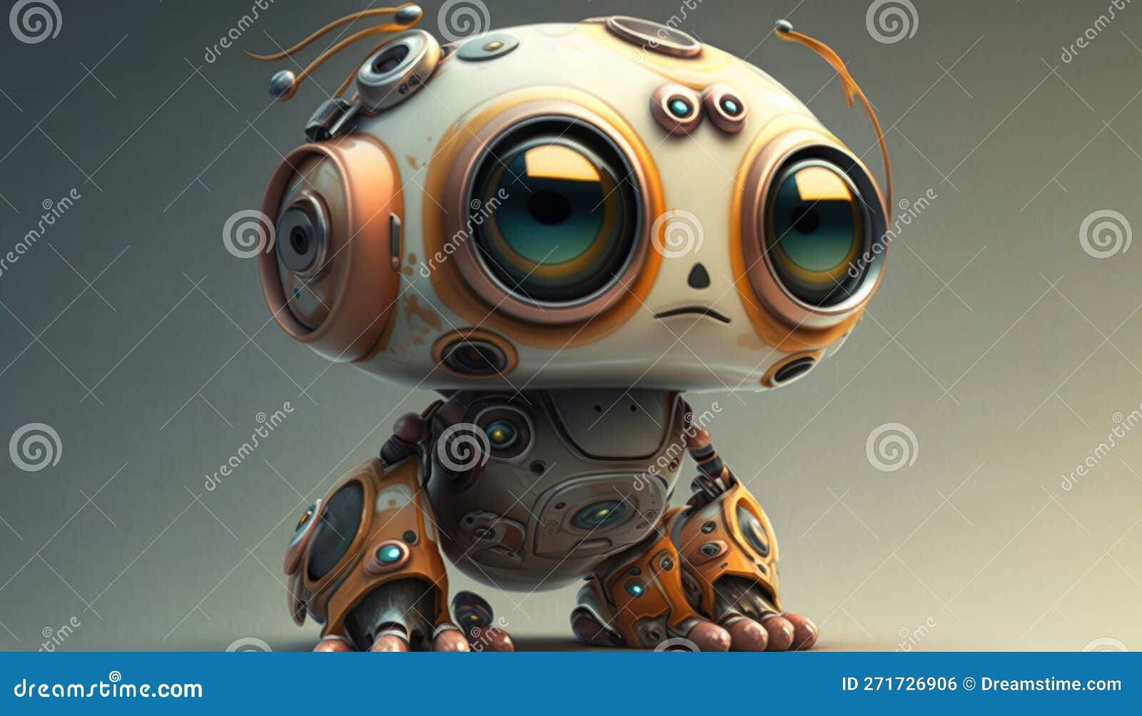 Chat GPT Cute Robot Mascot Character Stock Illustration - Illustration ...