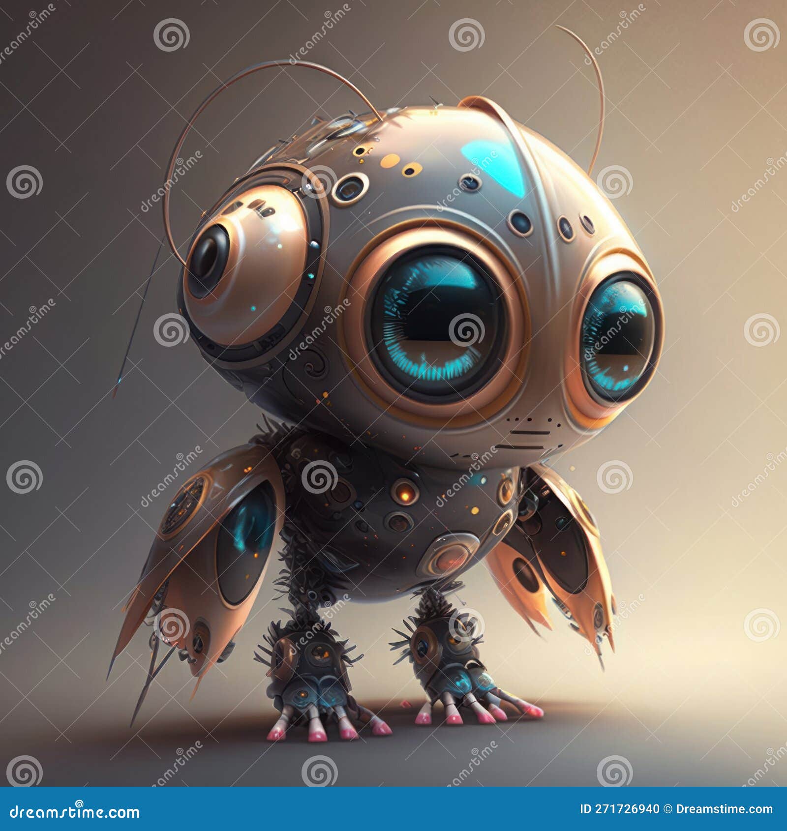 Chat GPT Cute Robot Mascot Character Stock Illustration - Illustration ...