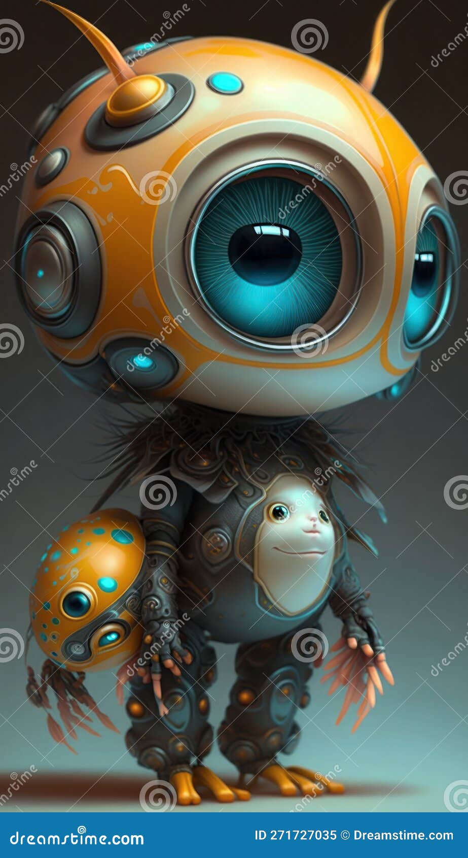 Chat GPT Cute Robot Mascot Character Stock Illustration - Illustration ...