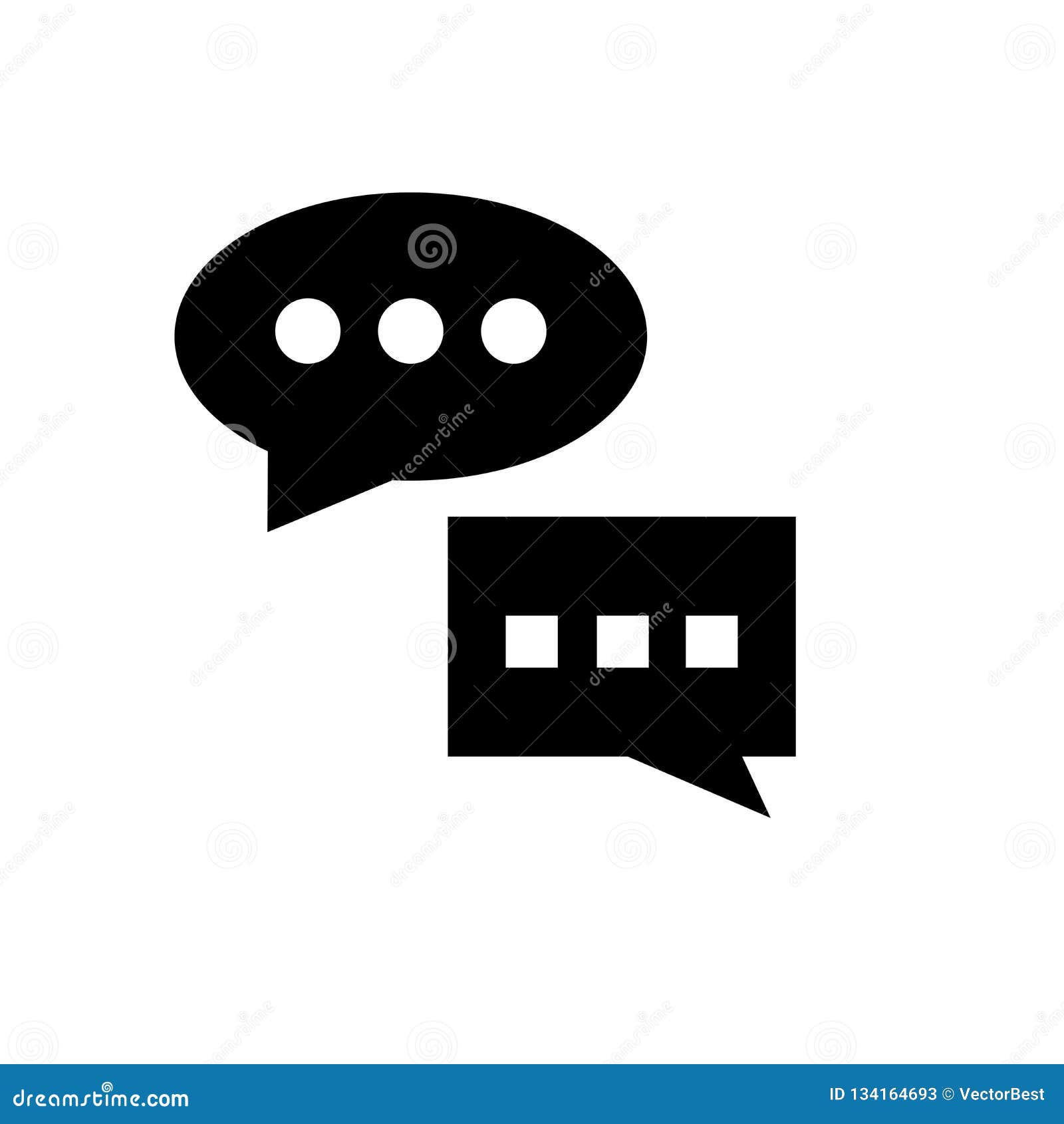 Chat Group Icon Vector Sign and Symbol Isolated on White Background ...