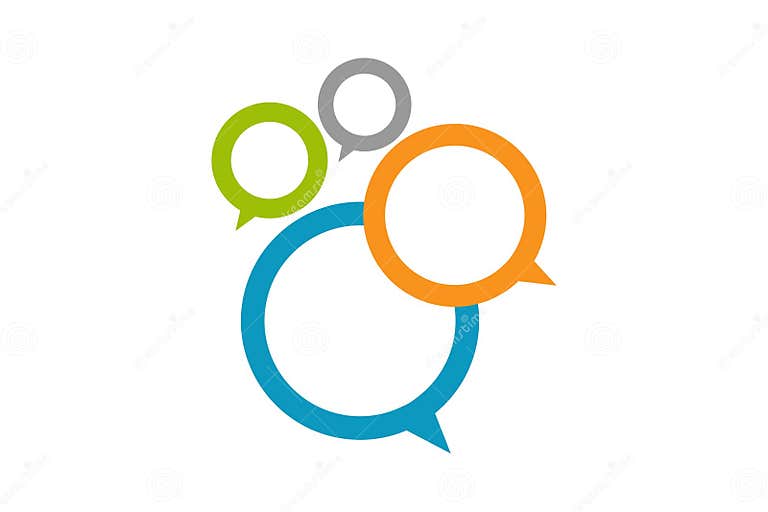 Chat group logo template 7 stock illustration. Illustration of template ...