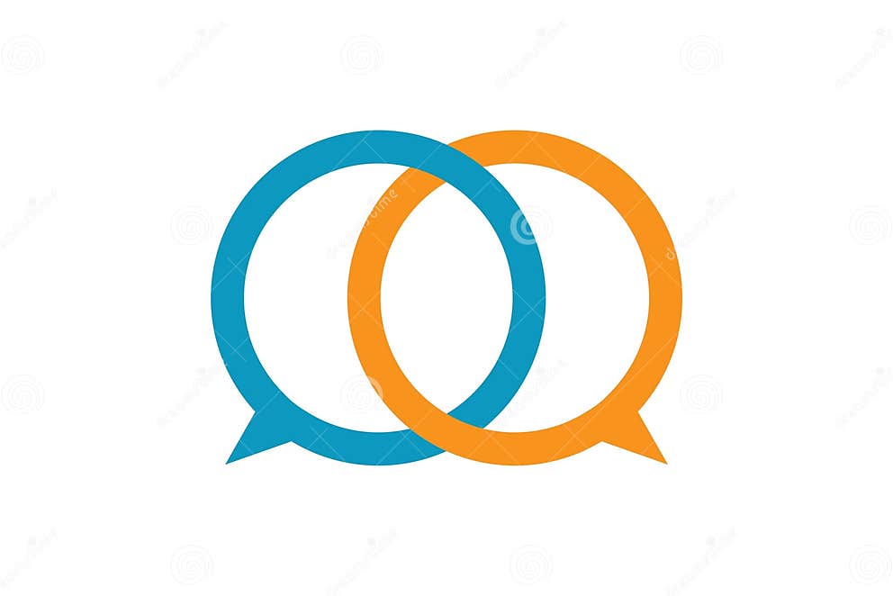 Chat group logo template 6 stock illustration. Illustration of company ...