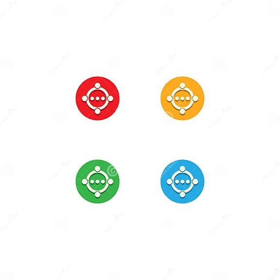 Chat Group Logo Vector Icon Stock Illustration - Illustration of ...