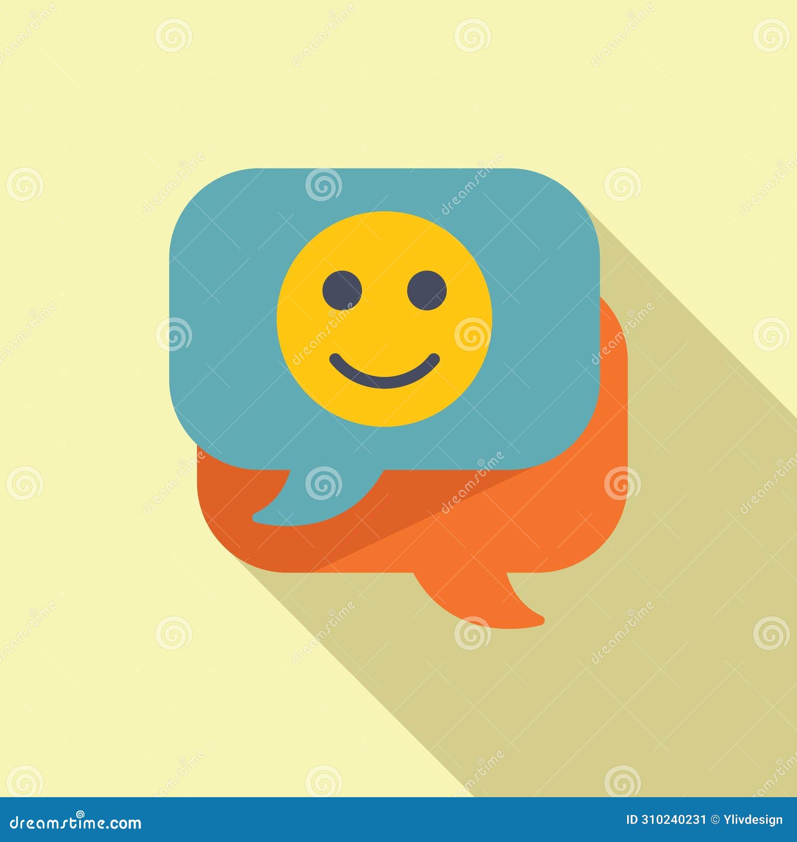 Chat Happy Advice Icon Flat Vector. Coping Skills Person Stock Vector ...