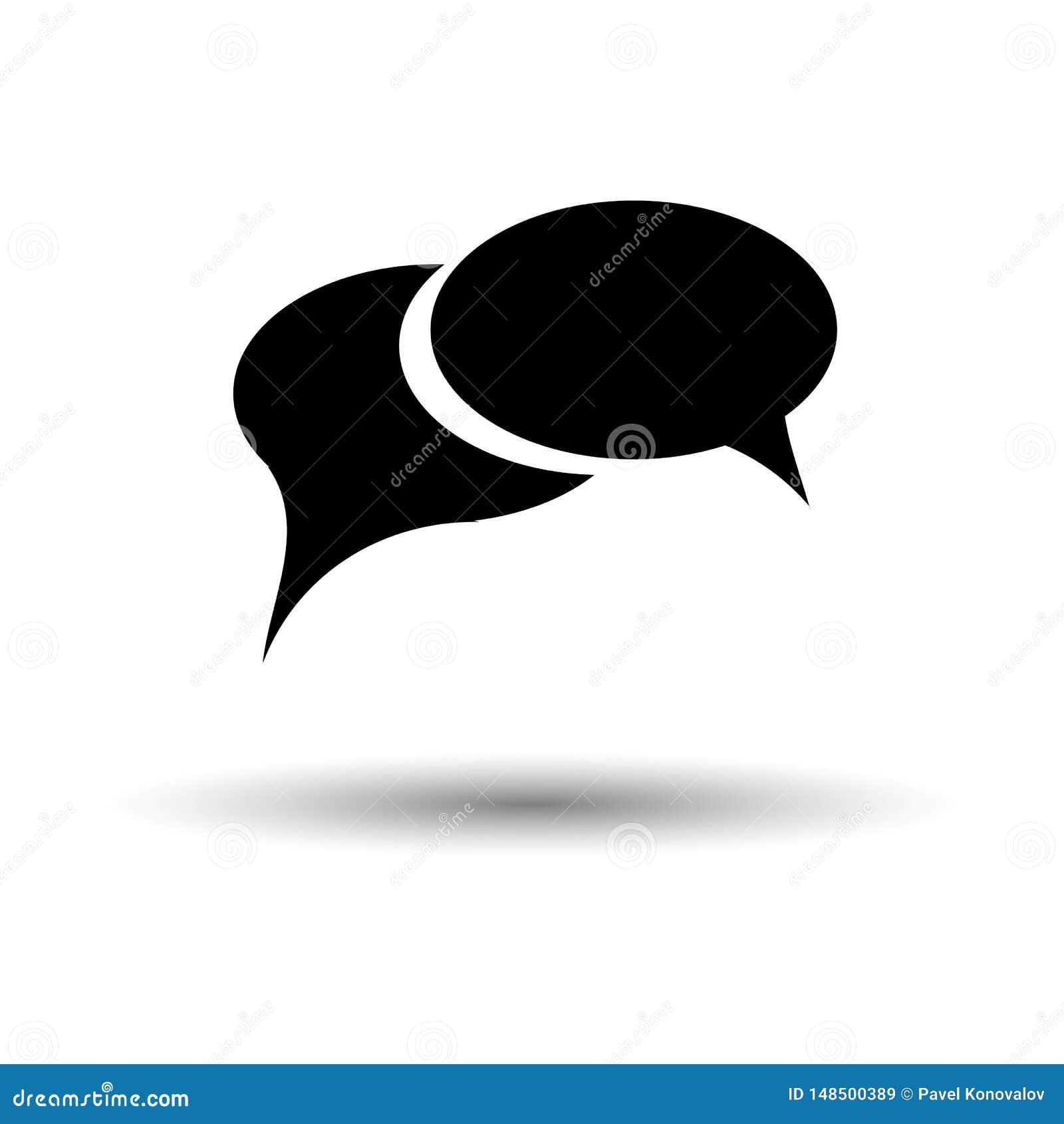 Chat Icon stock vector. Illustration of chatting, chat - 148500389