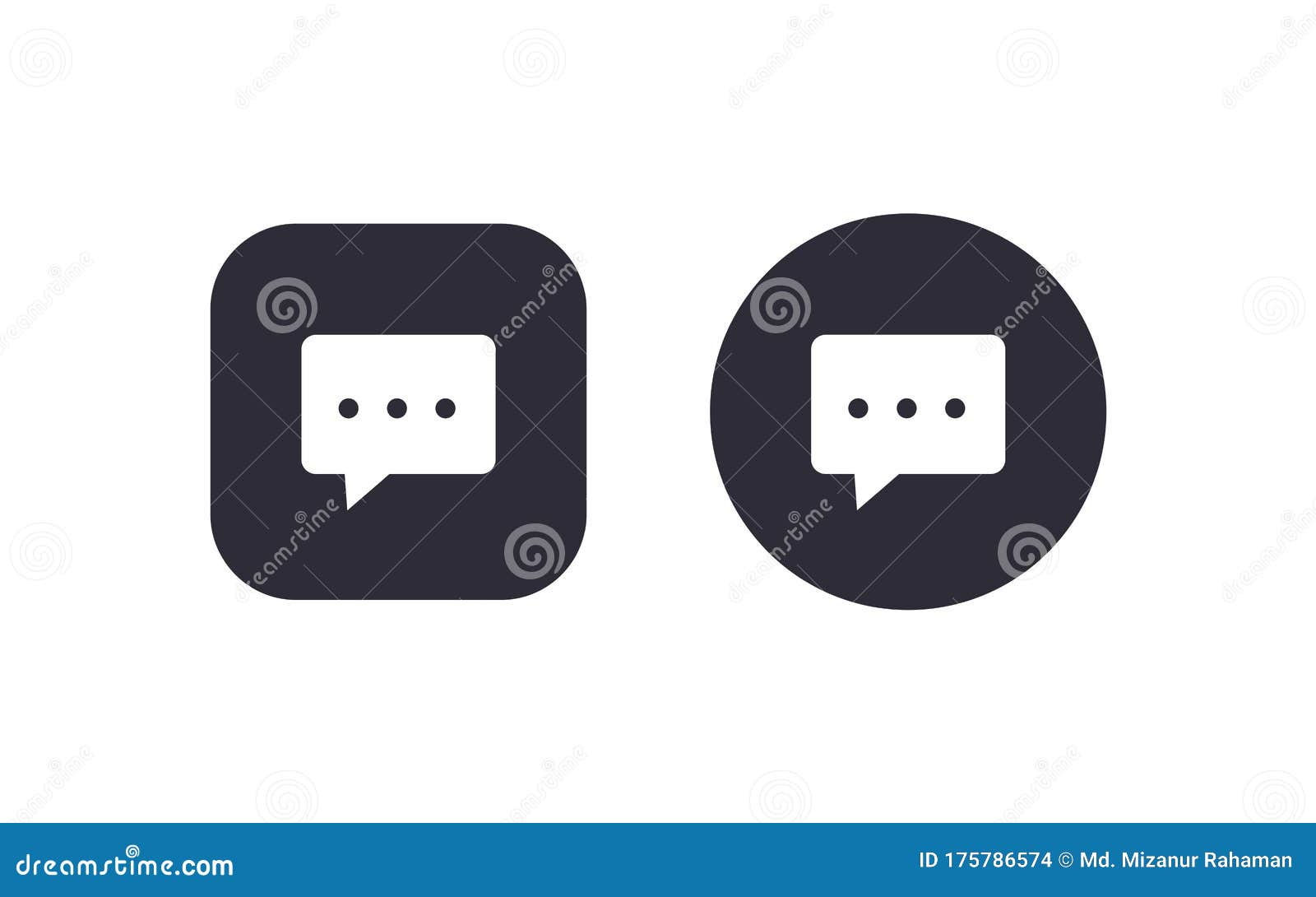 Chat Icon Button Vector Illustration Scalable Vector Design Stock ...