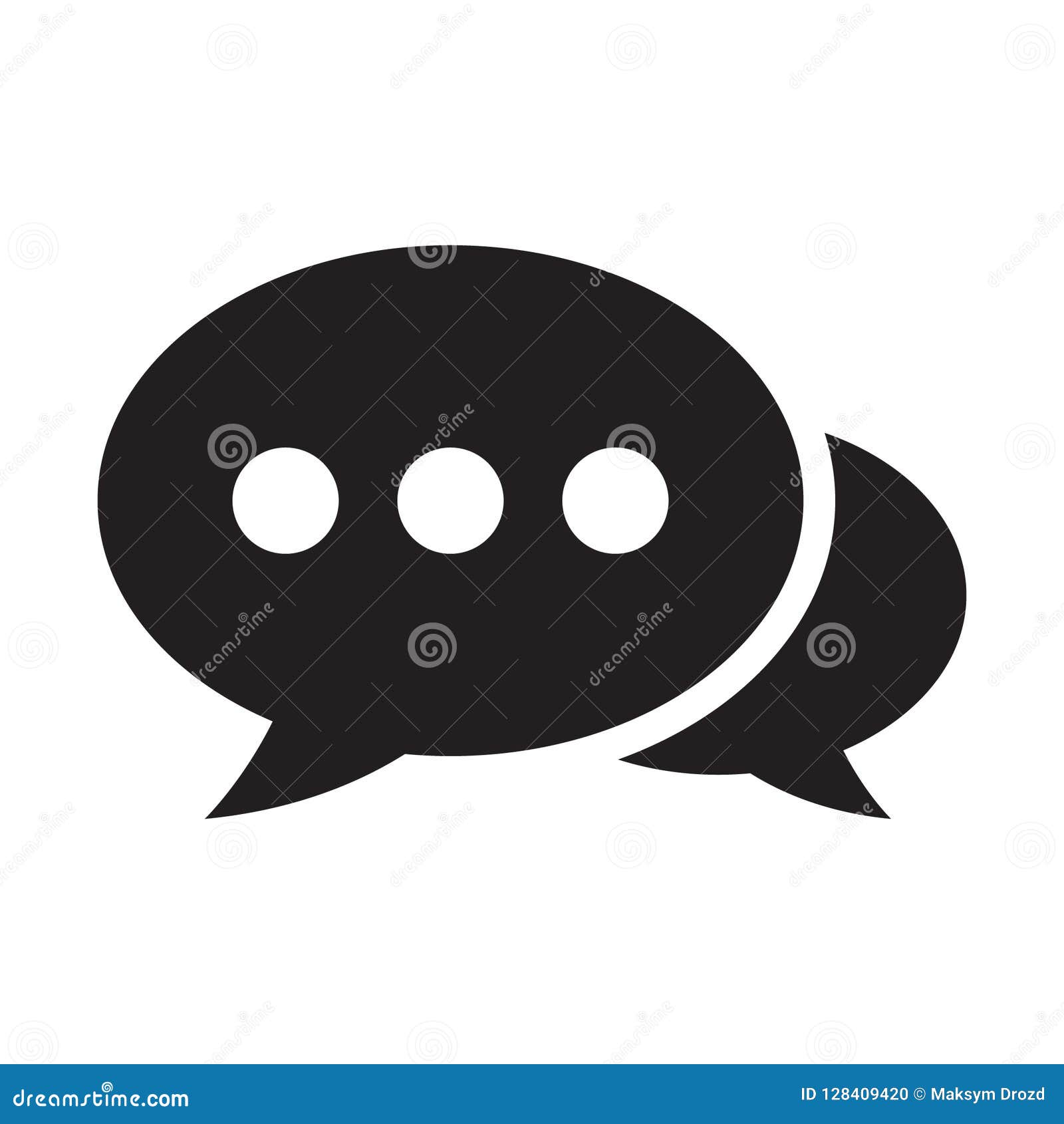 Chat Icon, Dialog Icon, Comment Icon Stock Vector - Illustration of ...