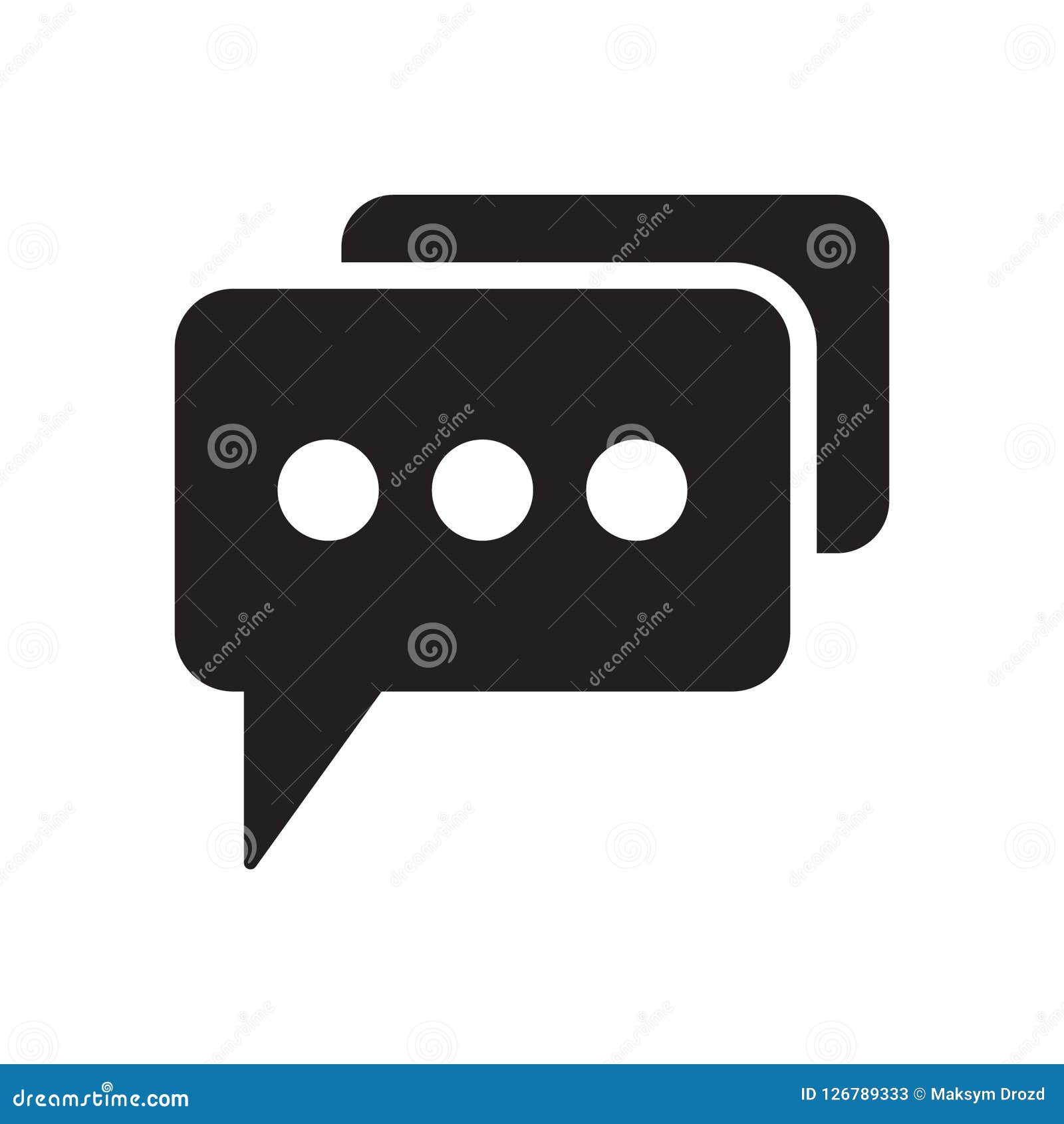 Chat Icon, Dialog Icon, Comments Icon, Speech Bubbles Icon Vector Flat ...