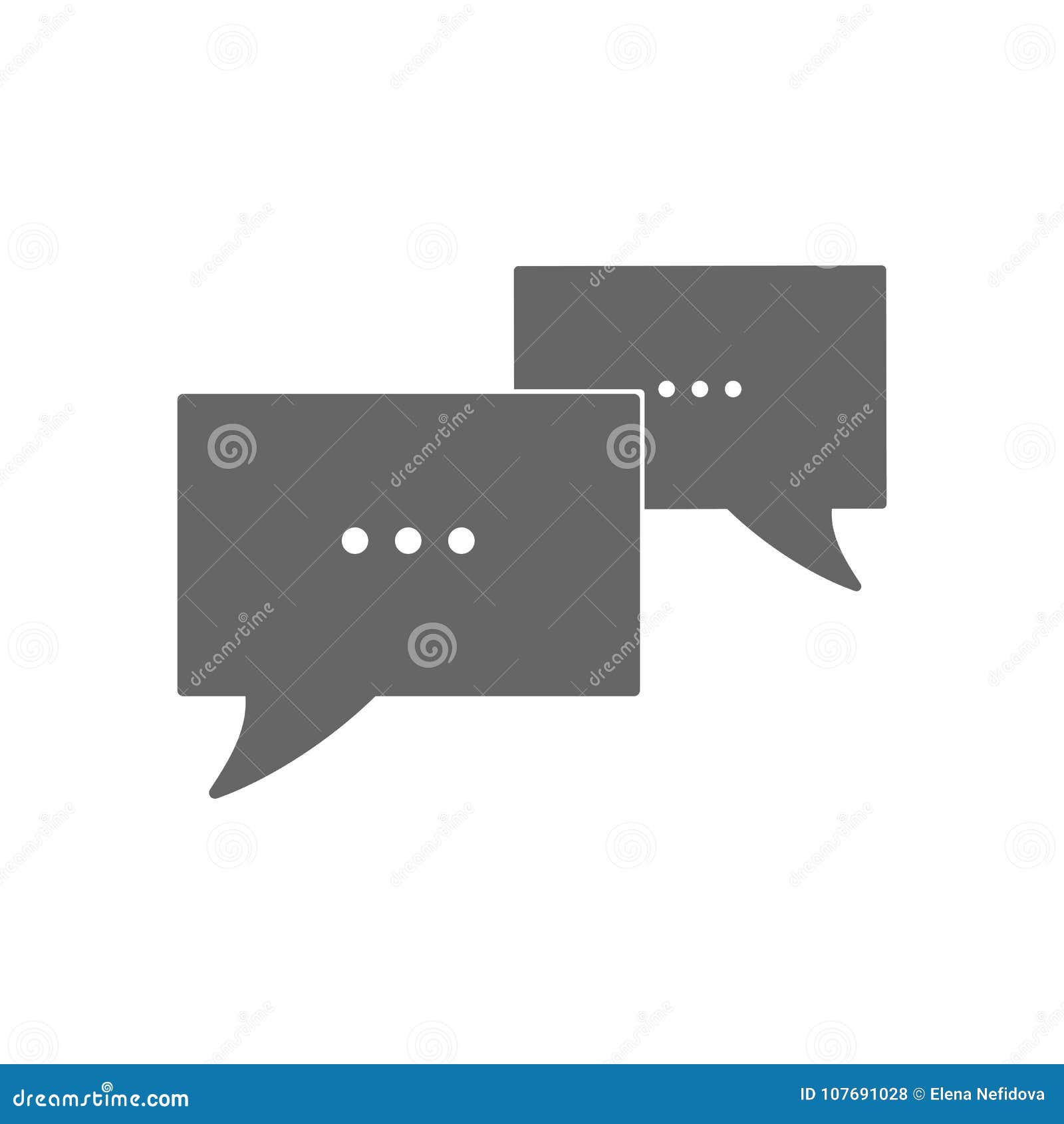 Chat icon. Dialog text stock vector. Illustration of cartoon - 107691028