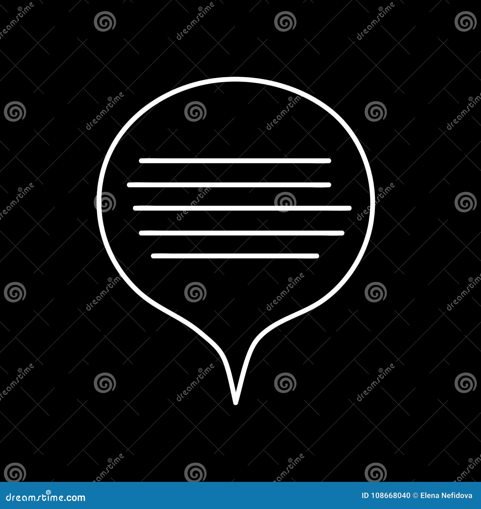 Chat icon. Dialog text stock vector. Illustration of interface - 108668040