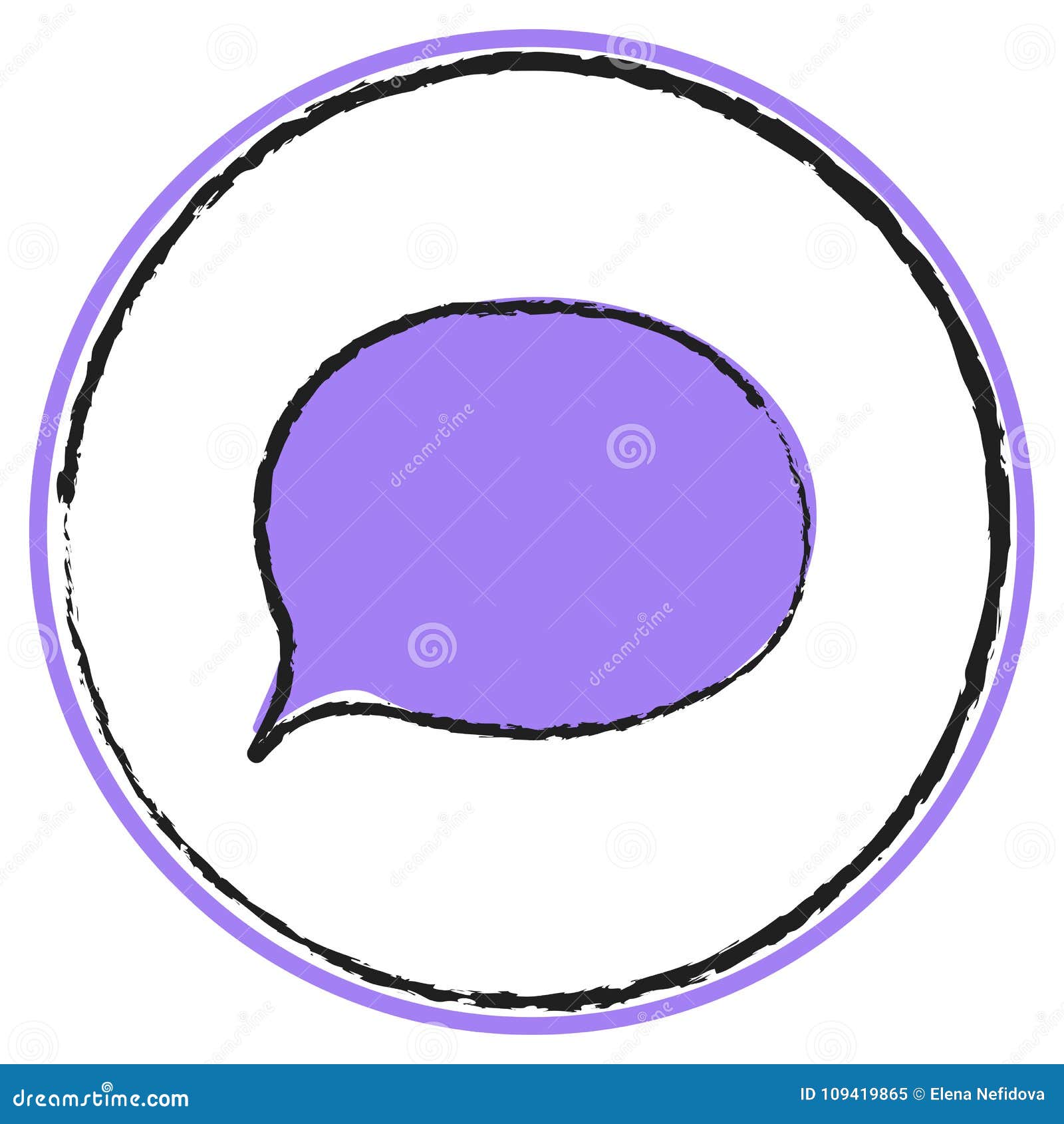 Chat icon. Dialog text stock vector. Illustration of comment - 109419865