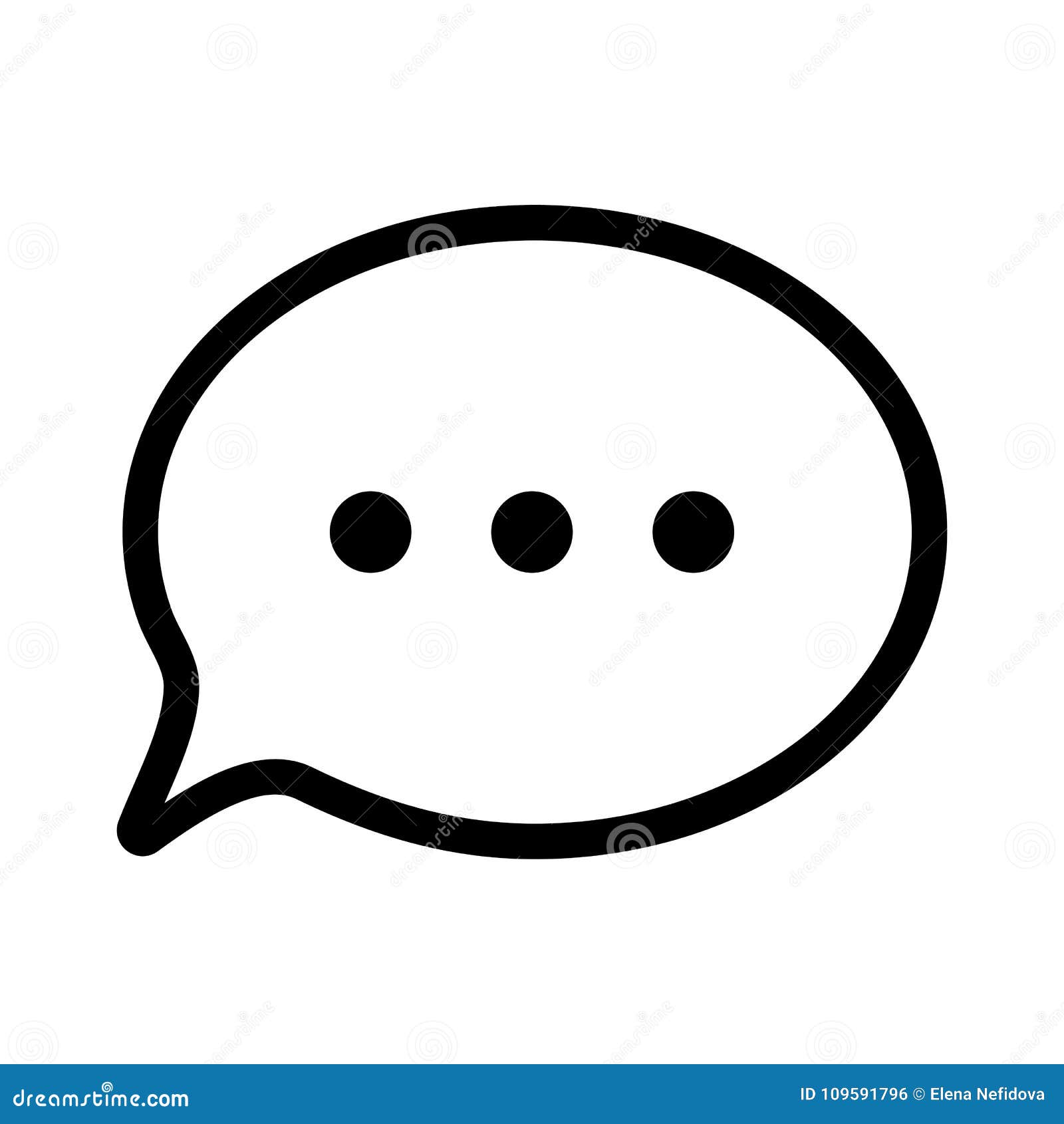 Chat icon. Dialog text stock vector. Illustration of chatting - 109591796