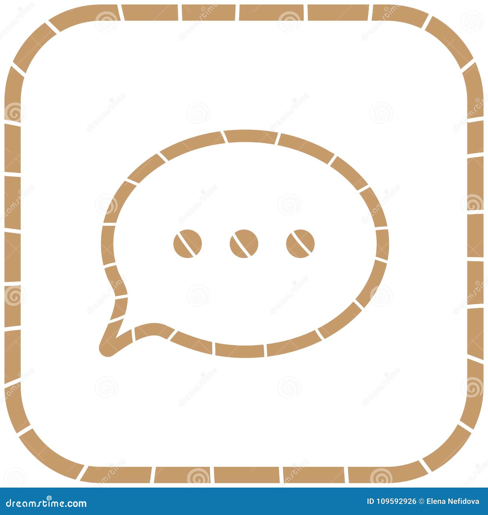 Chat icon. Dialog text stock vector. Illustration of chatting - 109592926