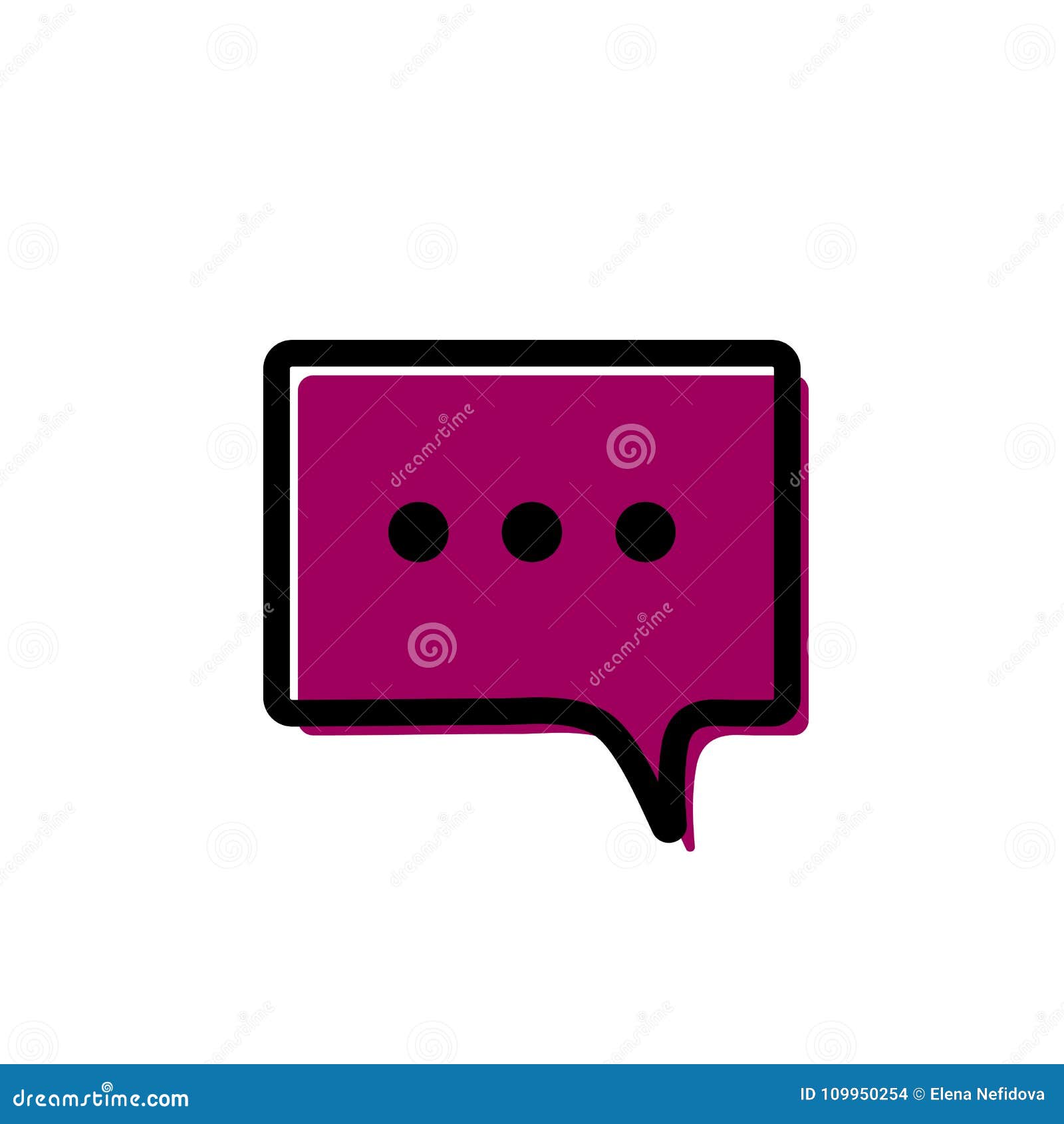 Chat icon. Dialog text stock vector. Illustration of color - 109950254