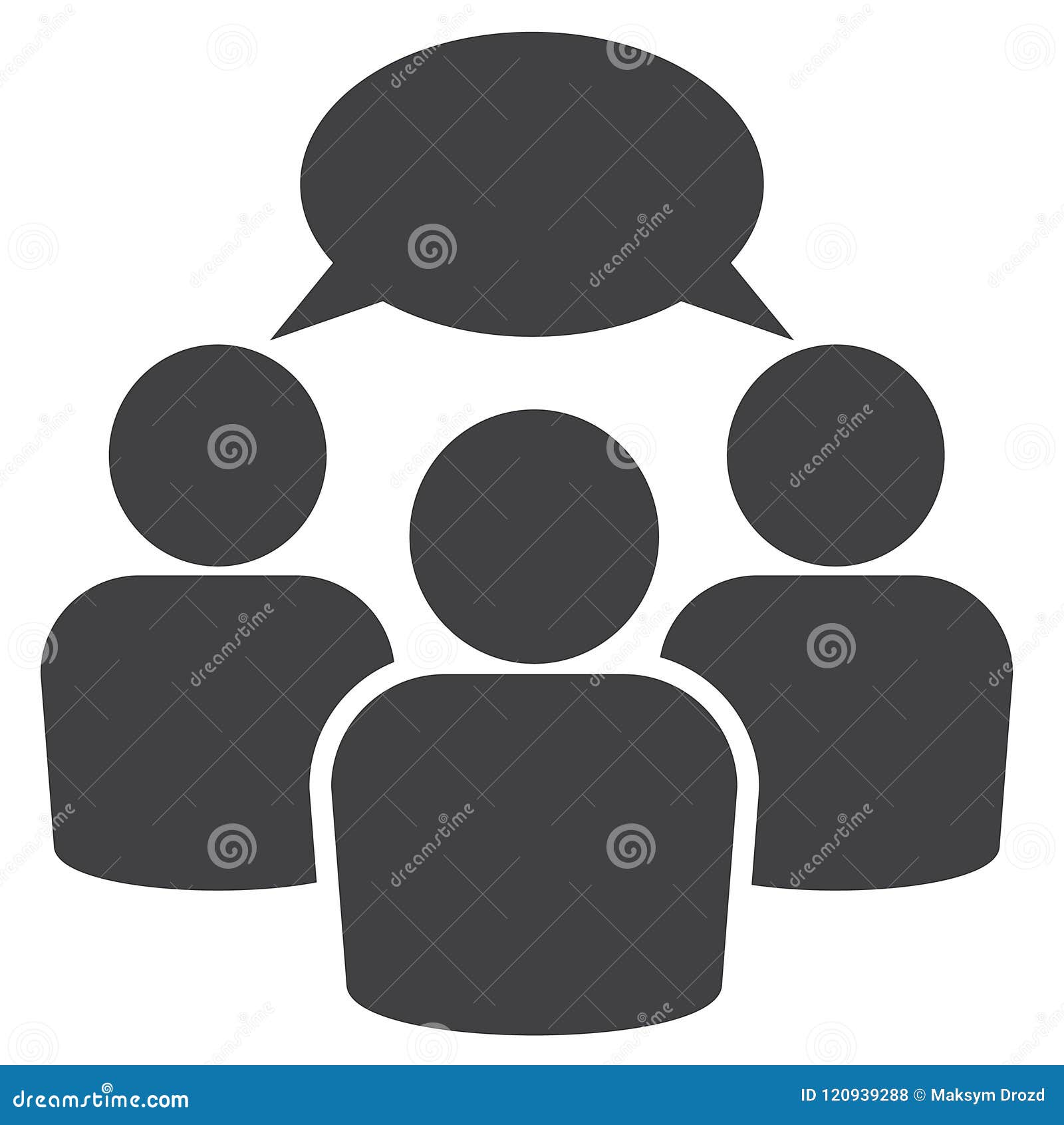Chat icon, forum icon stock vector. Illustration of online - 120939288