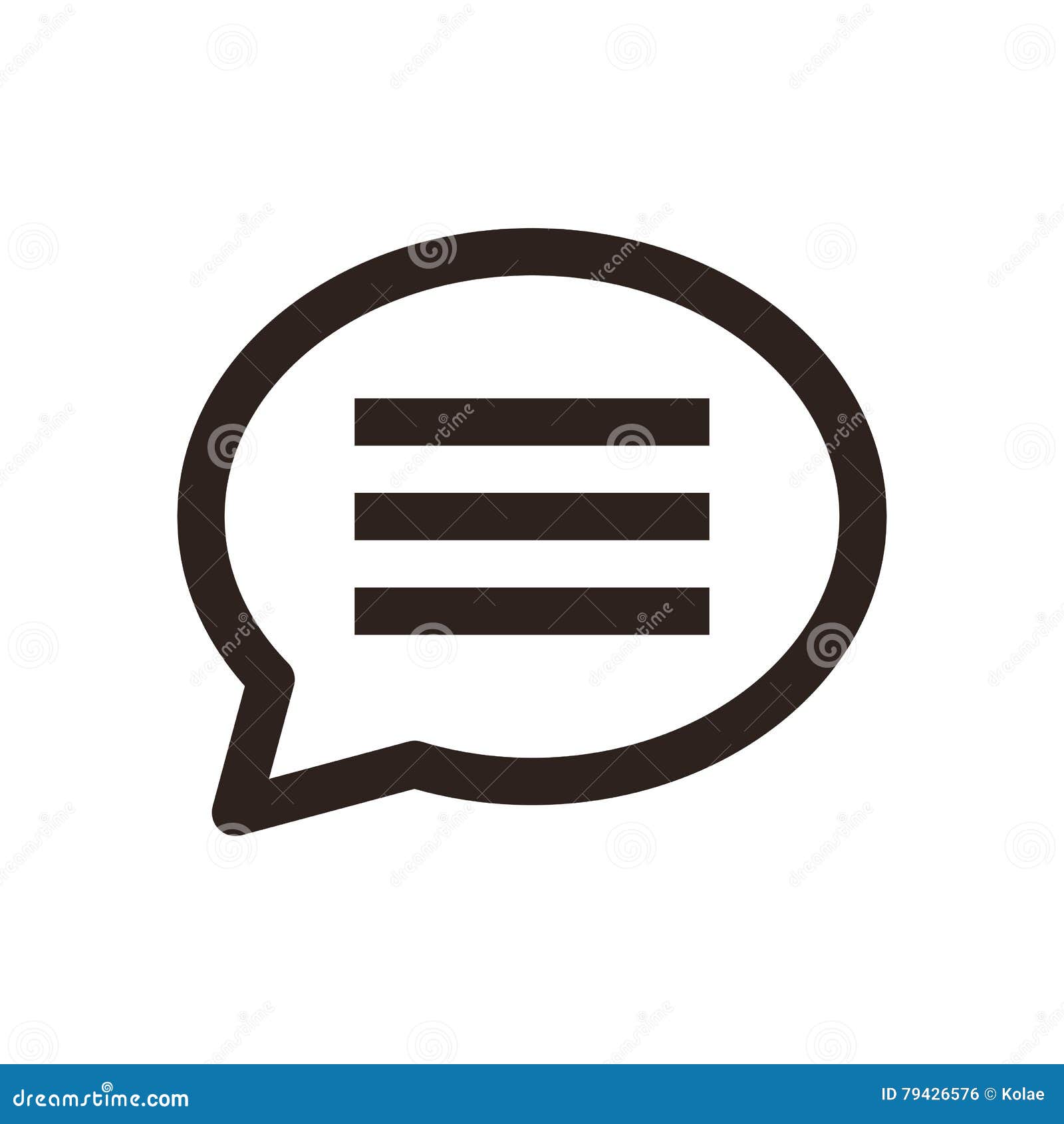 Chat icon stock vector. Illustration of concept, networking - 79426576