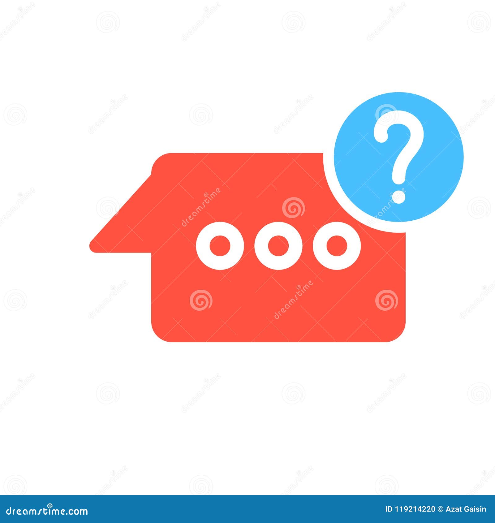 Chat Icon, Multimedia Icon with Question Mark. Chat Icon and Help, How ...
