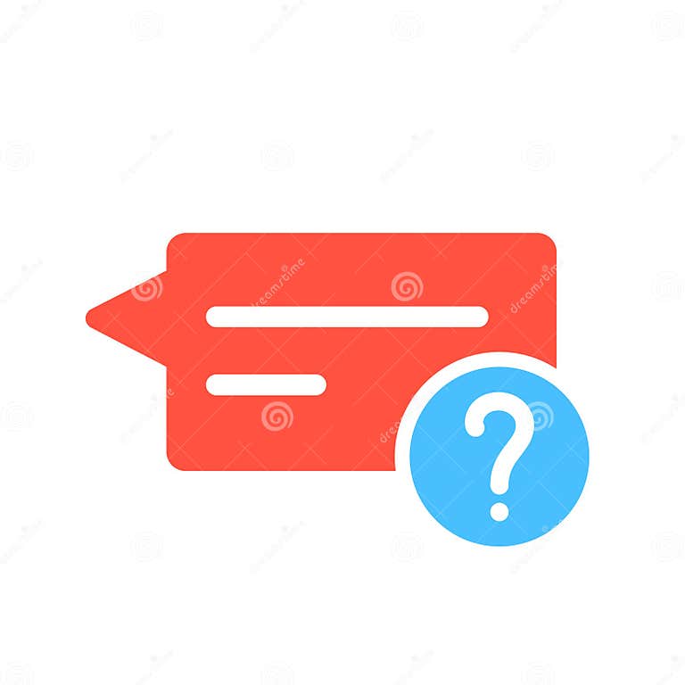 Chat Icon, Multimedia Icon with Question Mark. Chat Icon and Help, How ...