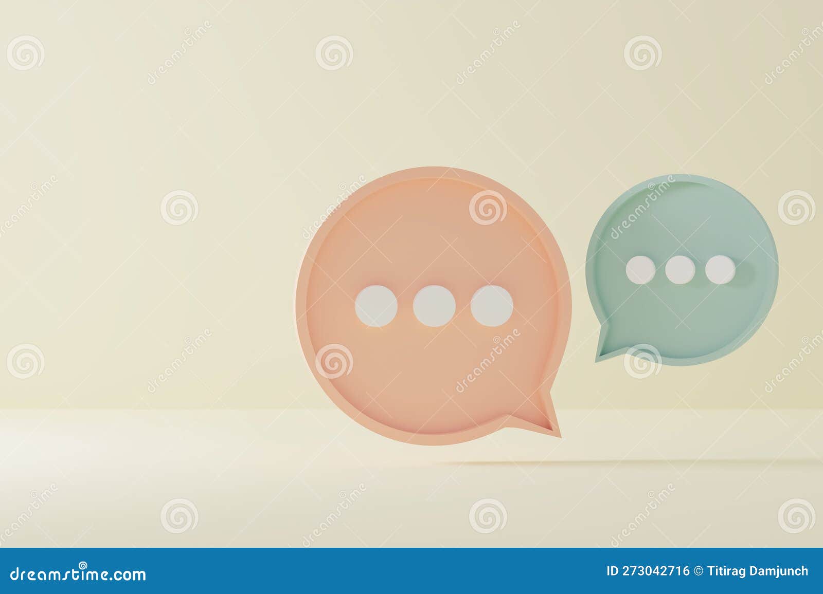Chat Icon on Pastel Background. Communication and Social Concept Stock ...