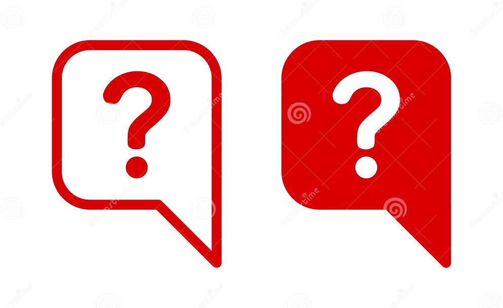 Chat Icon with Question Mark Stock Vector - Illustration of neutral ...