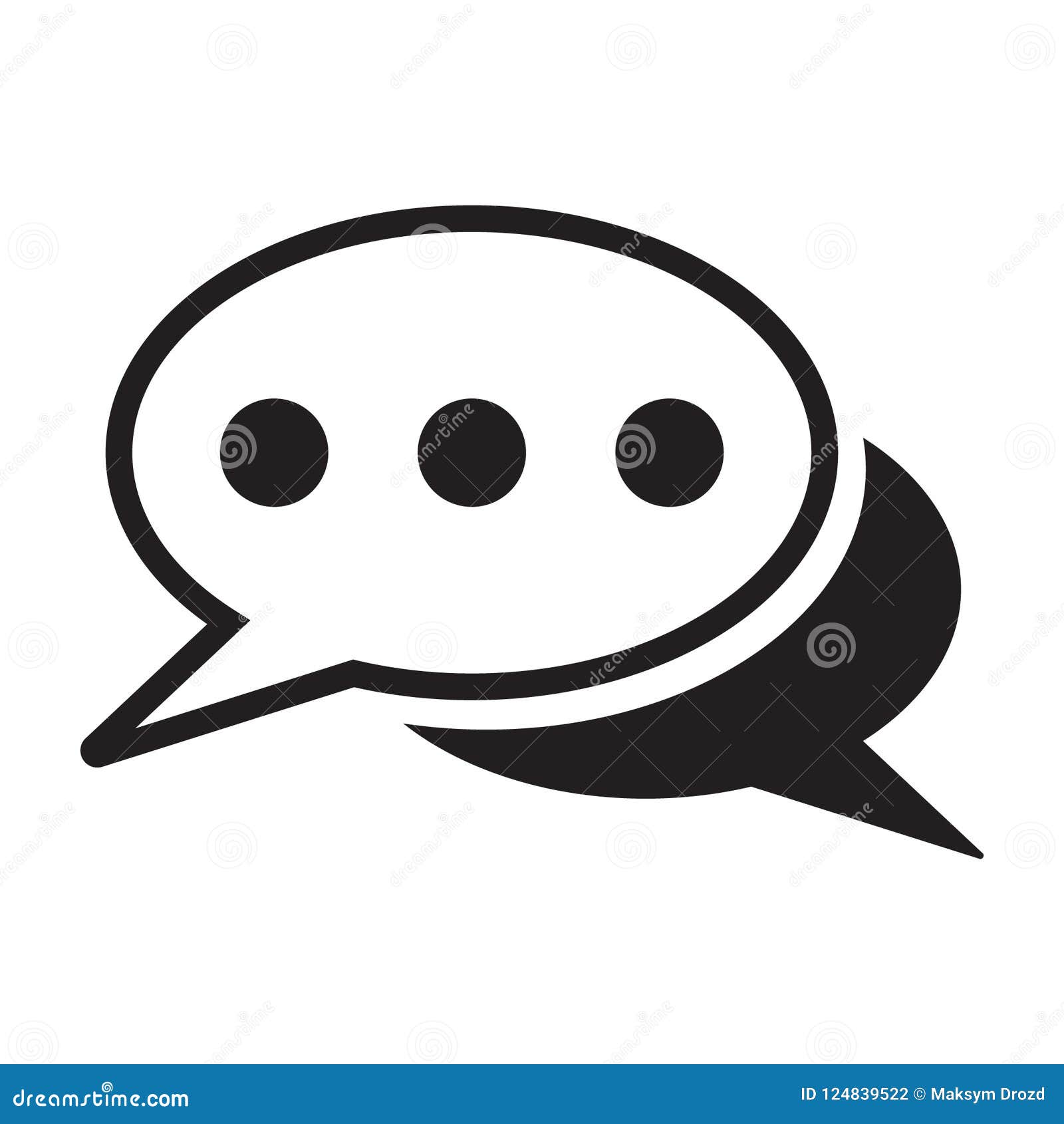 Chat Icon, Sms Icon, Comment Icon Stock Illustration - Illustration of ...