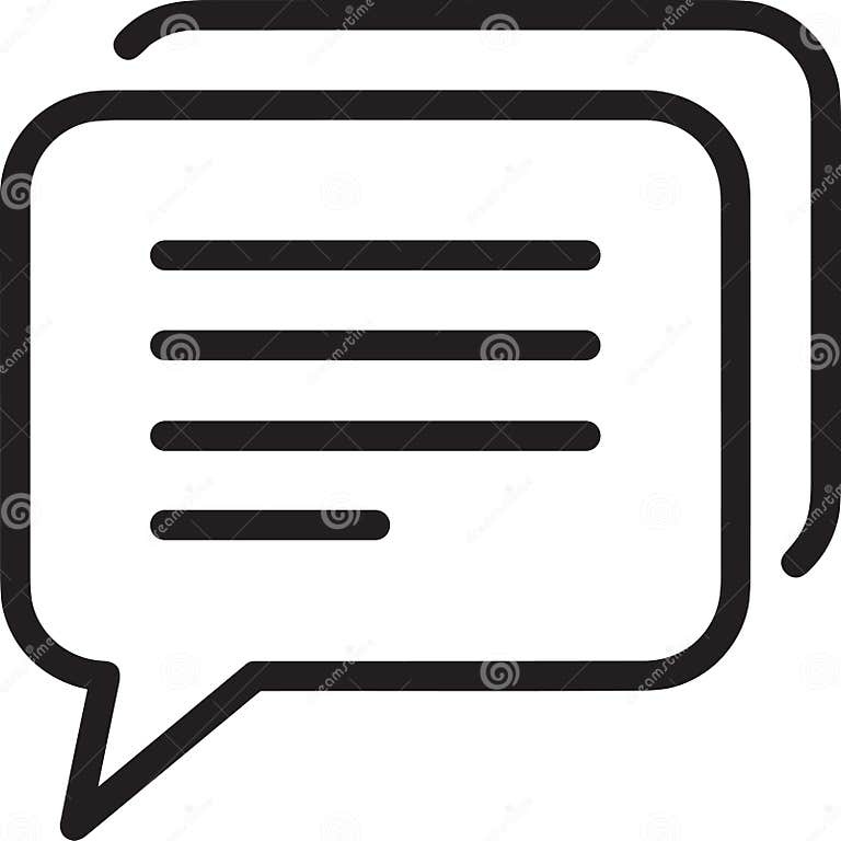 Chat Icon Symbol Vector Image Stock Vector - Illustration of simple ...