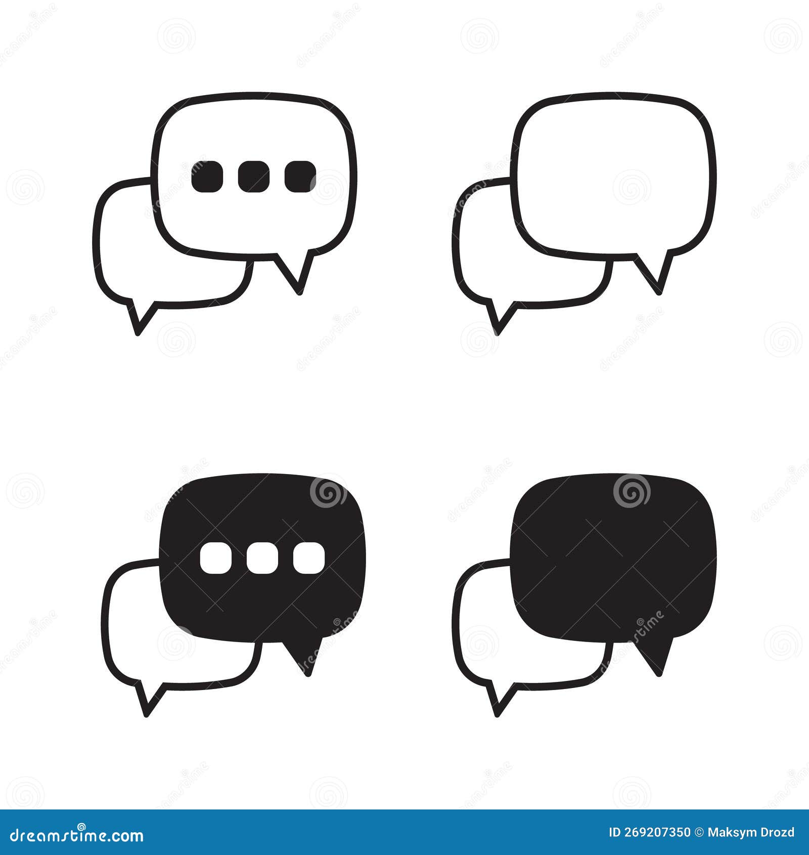 Chat Icon. Talk Bubble Speech Sign. Comment Icon. Message, Speech ...