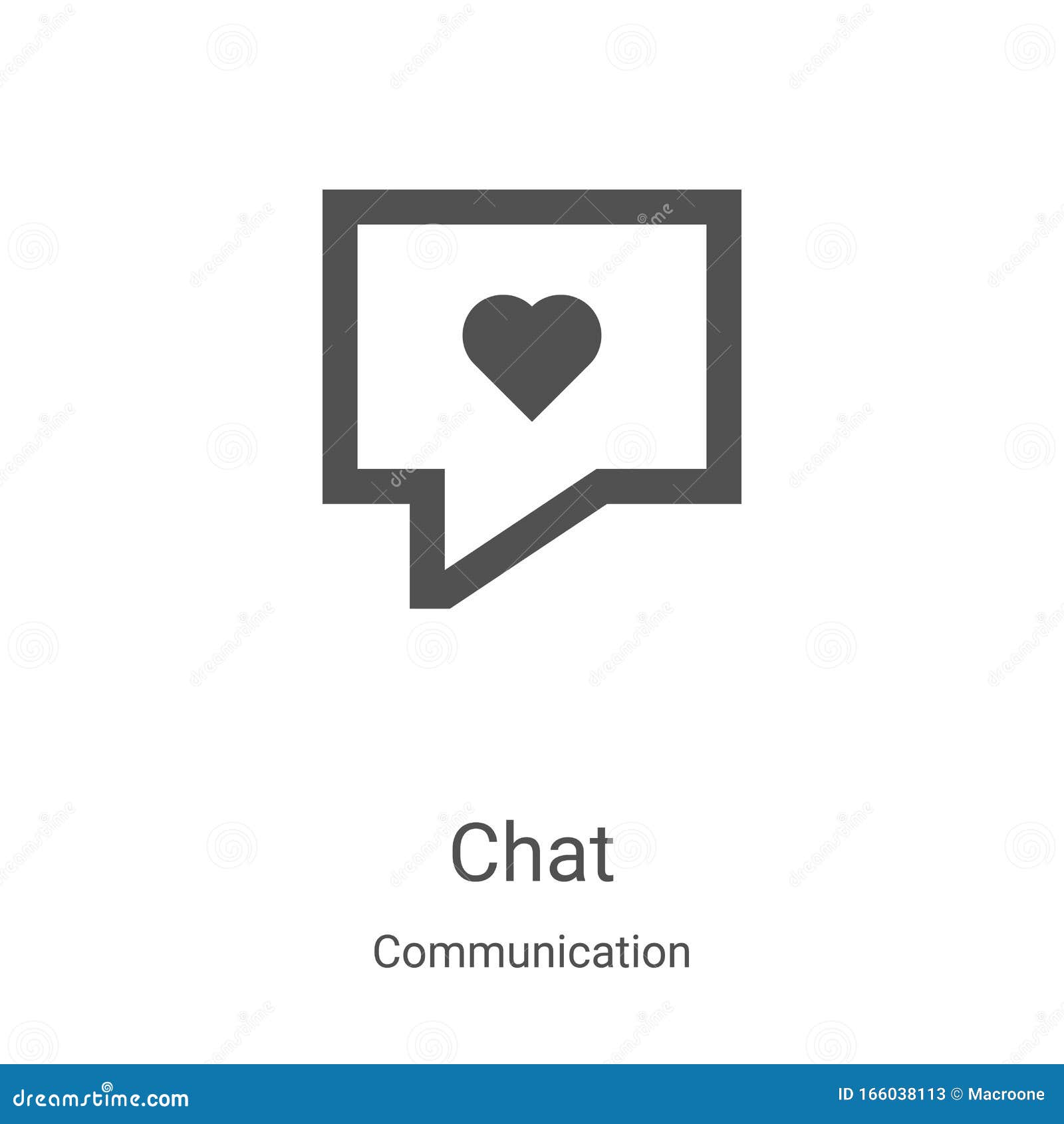 Chat Icon Vector from Communication Collection. Thin Line Chat Outline ...